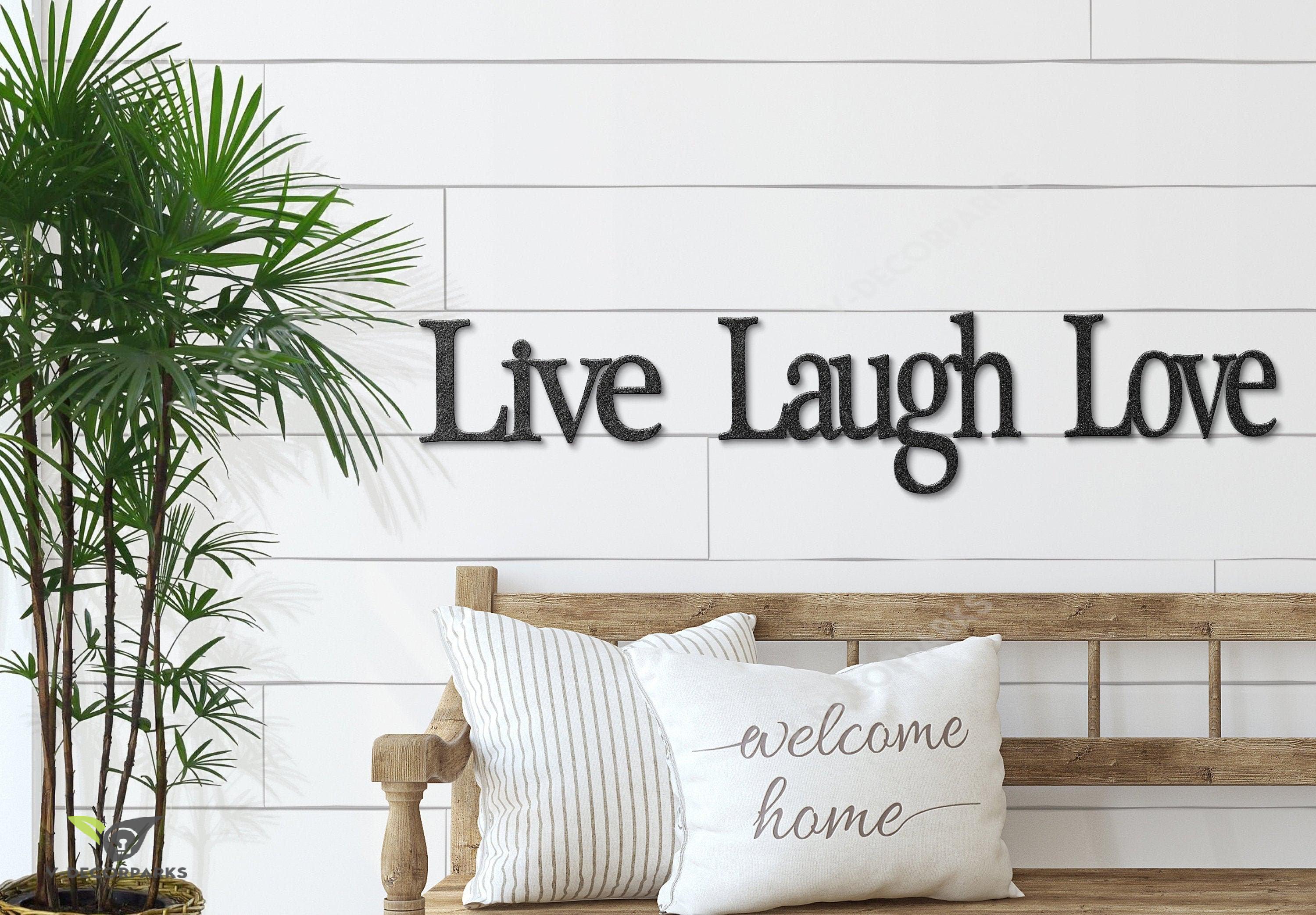 Live Laugh Love Metal Word Signs | Nalaprint