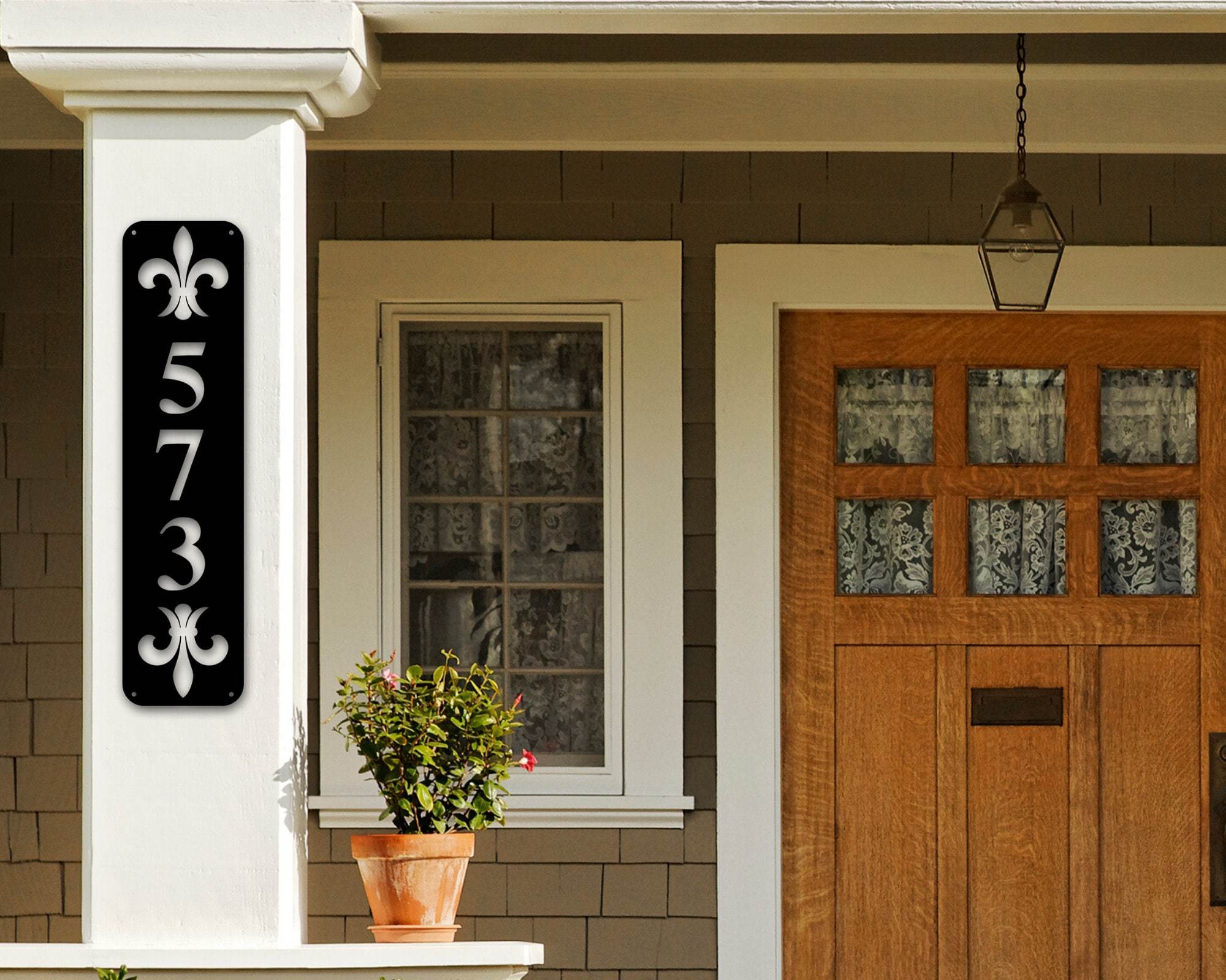 Modern House Numbers, Rectangle Custom House Numbers, Contemporary Home ...