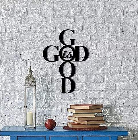 God Is Good - Metal Sign - Monogram Metal-faith Sign-god Sign- Metal ...