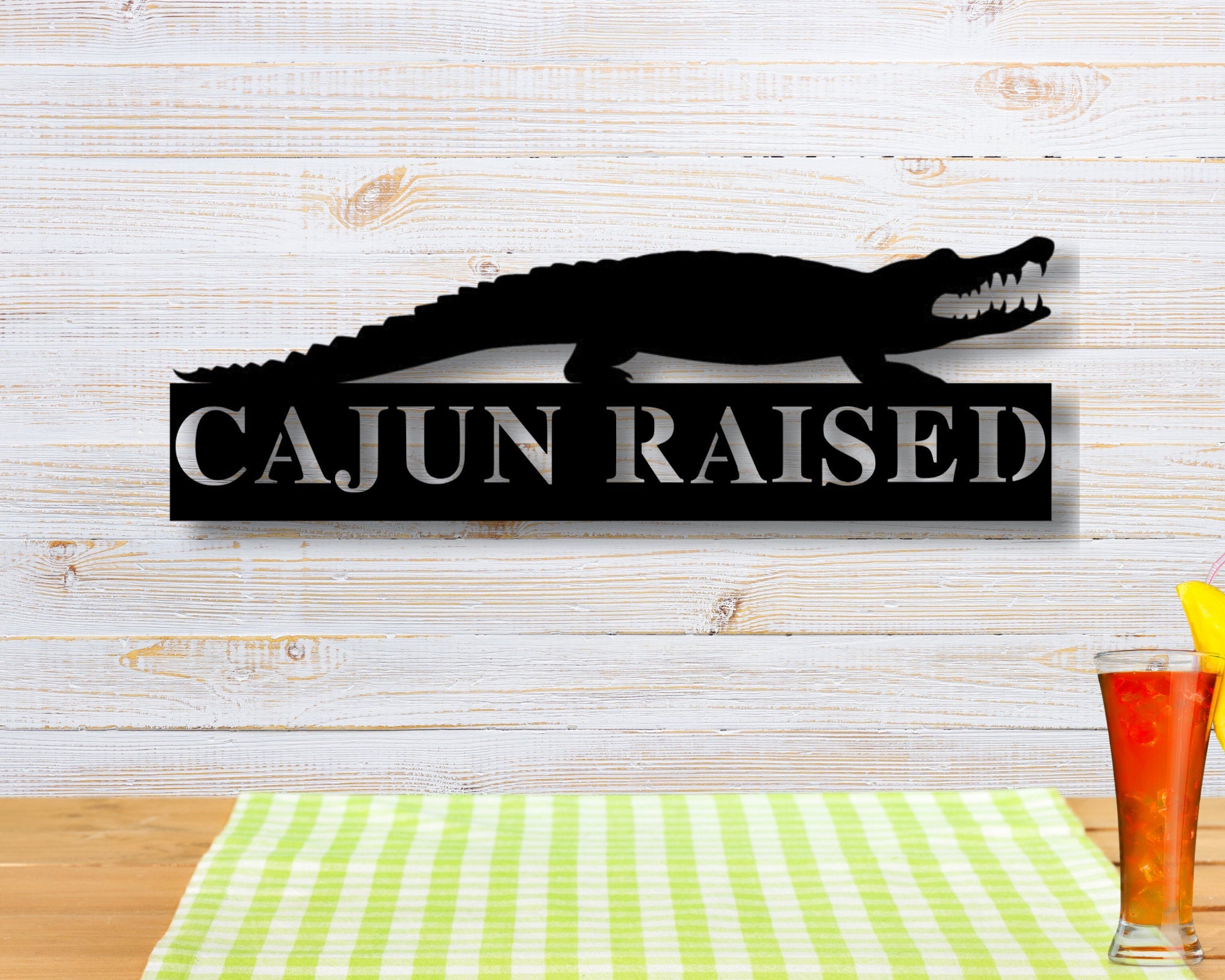 Personalized Metal Sign, Cajun Raised, Southern Raised, Grill Sign ...