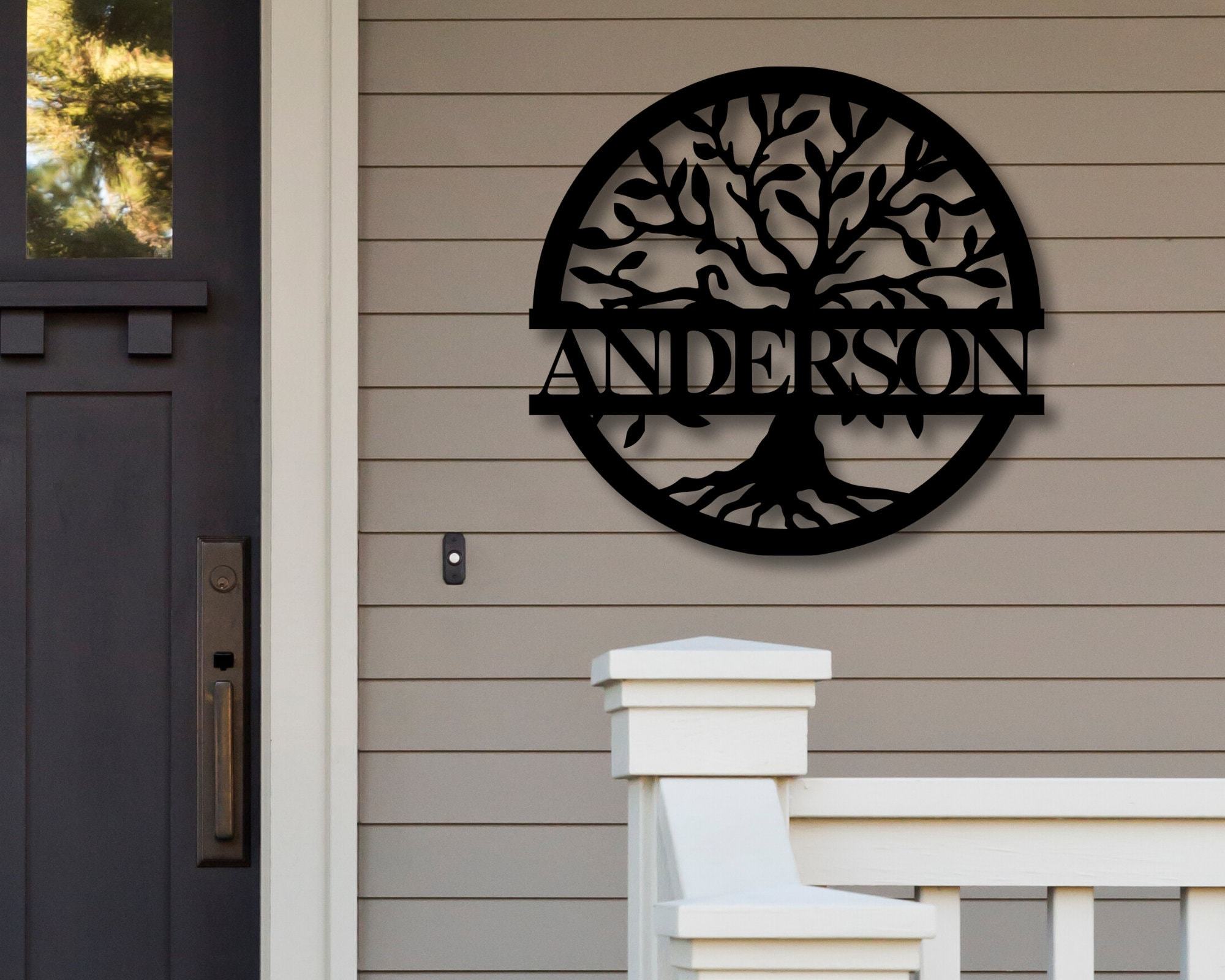 Tree Of Life Metal Sign, Metal Tree Sign, Last Name Metal Sign, Family ...