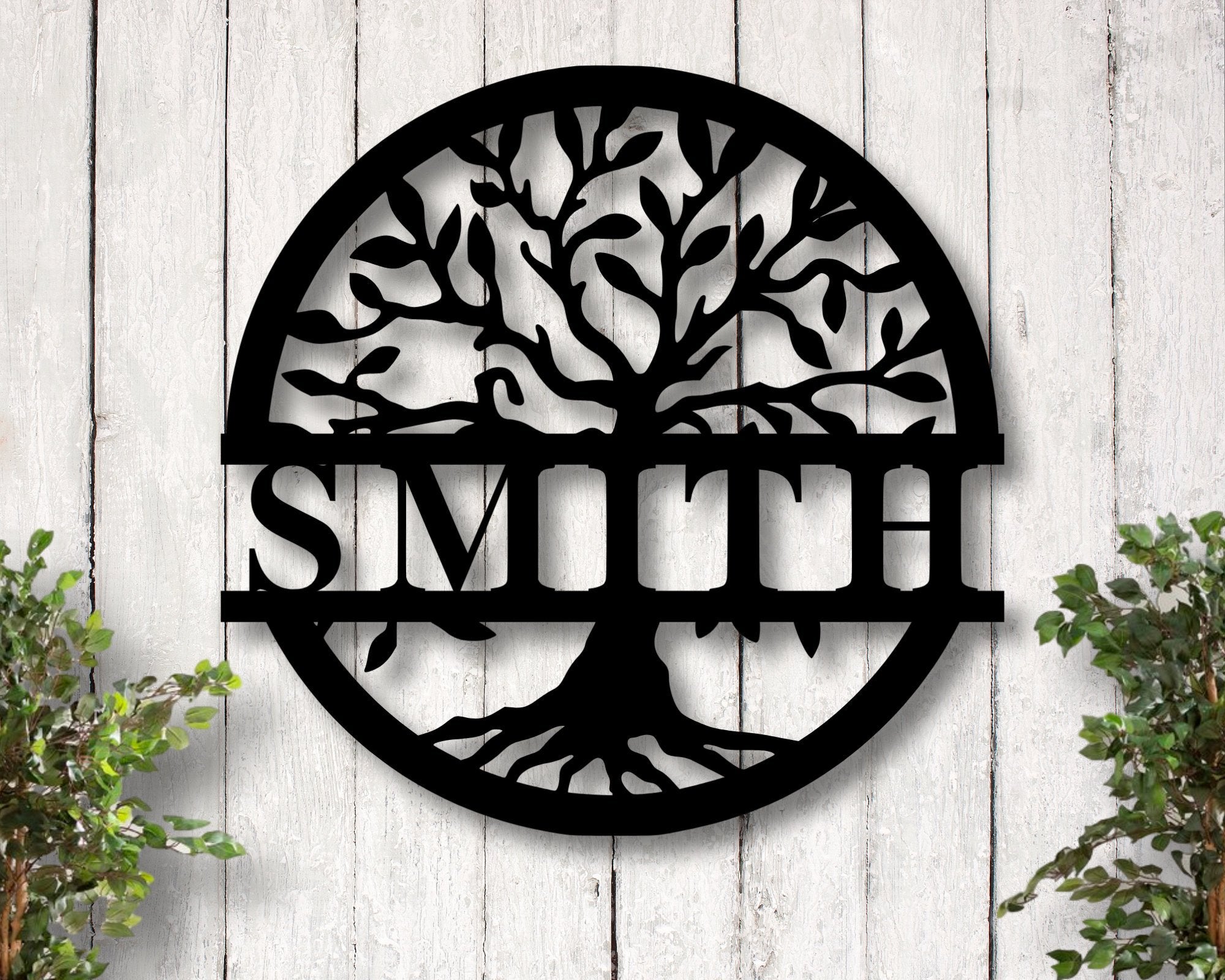 Tree Of Life Metal Sign, Metal Tree Sign, Last Name Metal Sign, Family ...