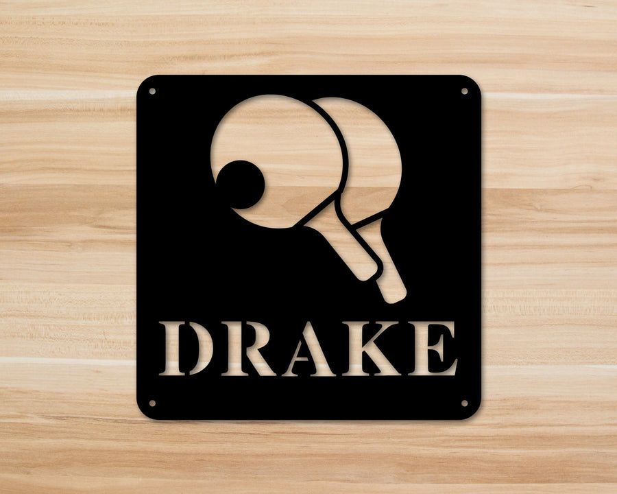 Personalized Table Tennis Sign Custom Family Name Metal Sign ...
