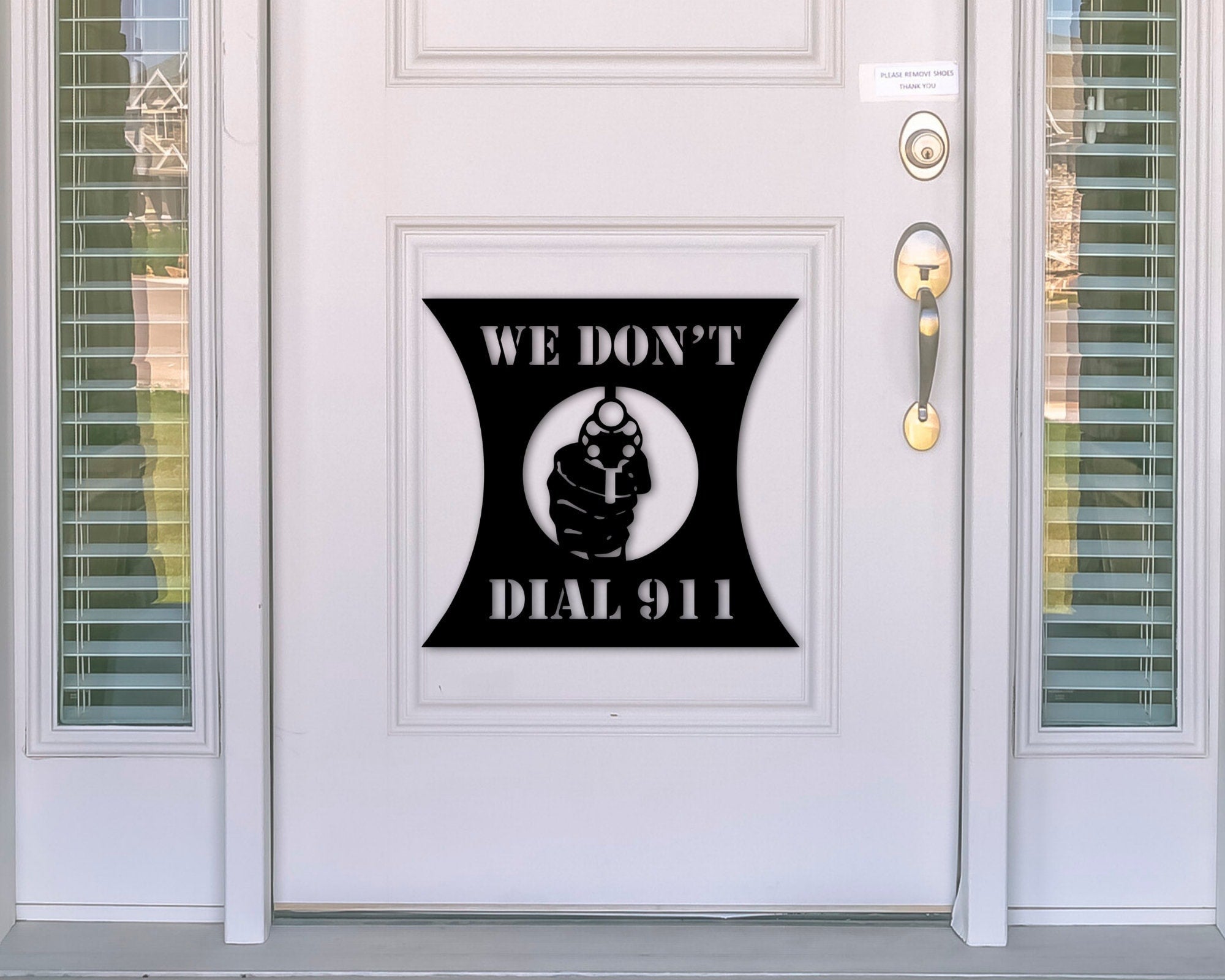 We Don't Dial 911 Sign, 2nd Amendment Sign, Patriotic Home Decor ...