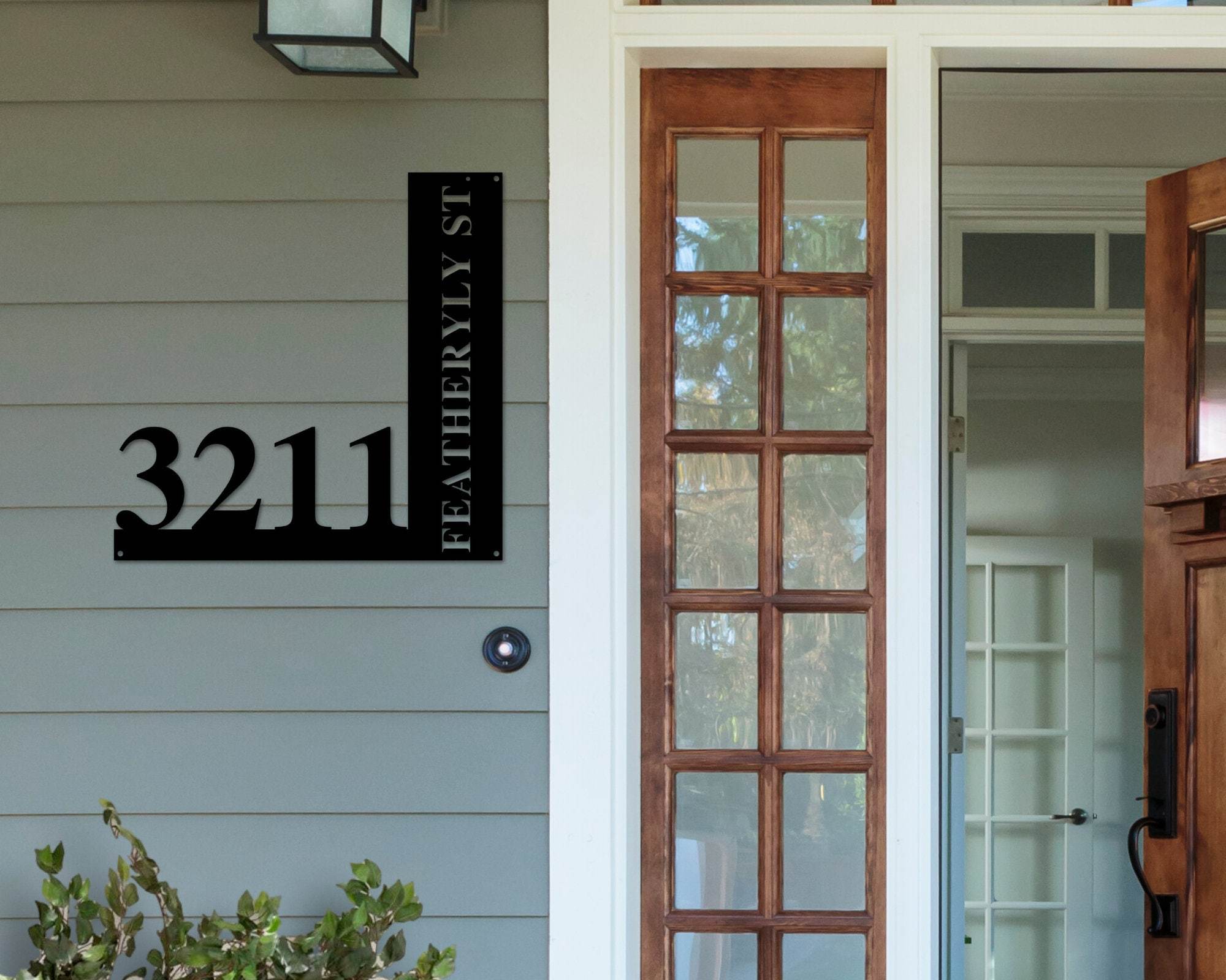 Metal Address Sign For House - Address Signs - House Number Plaque ...