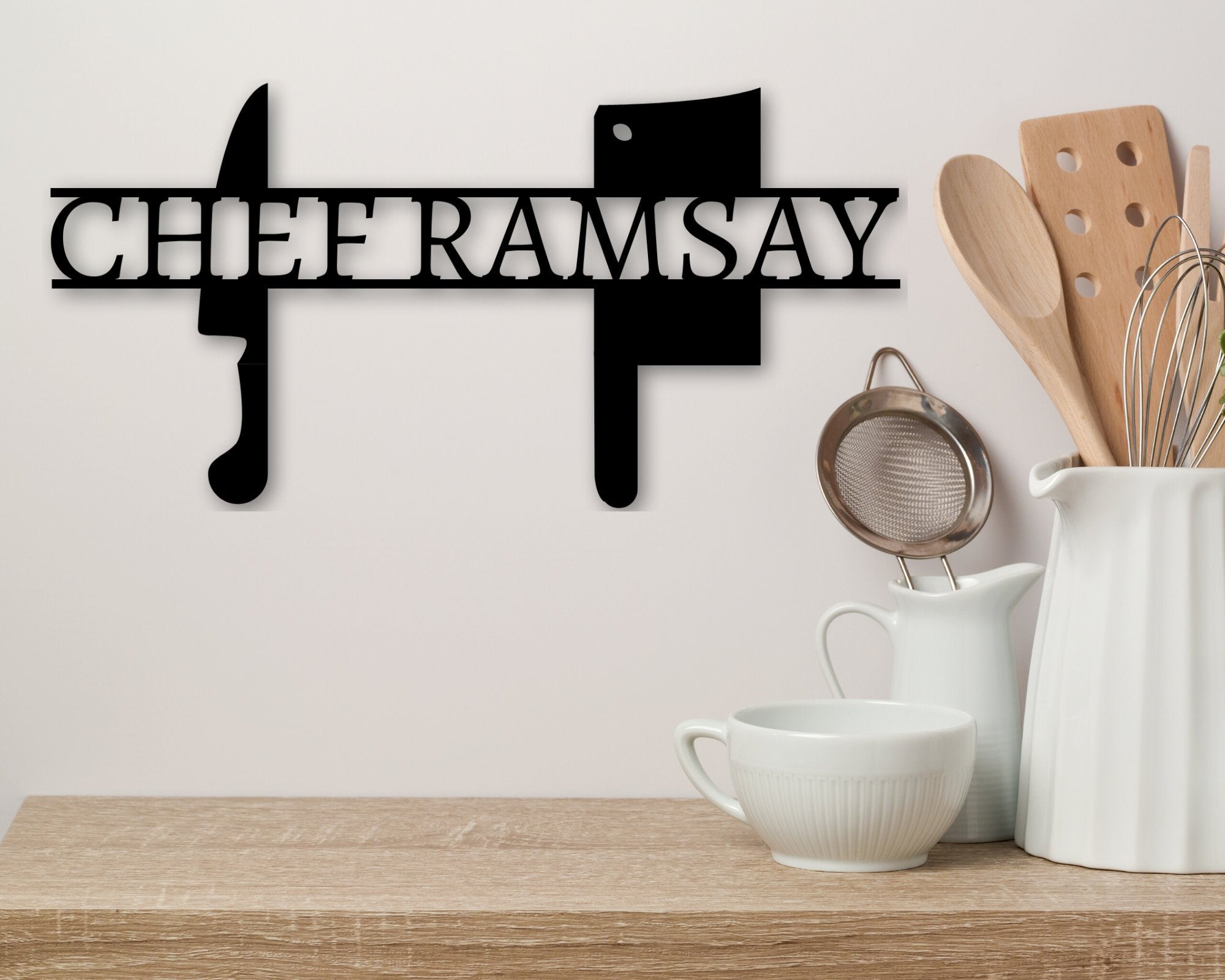 Custom Chef Sign. Chef Metal Sign, Metal Art, Cooking Decor, Cuisine ...