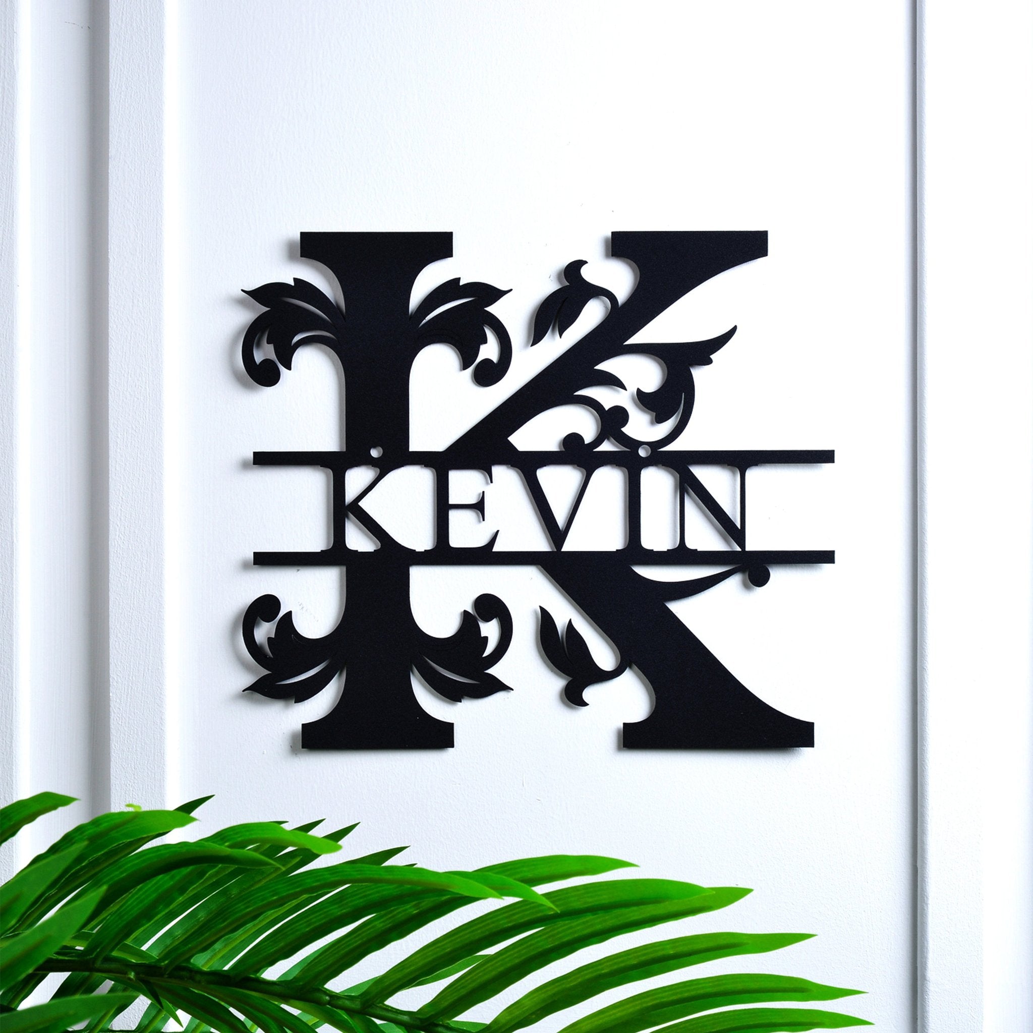 Custom Monogram,last Name Monogram,split Monogram,metal Monogram Sign ...