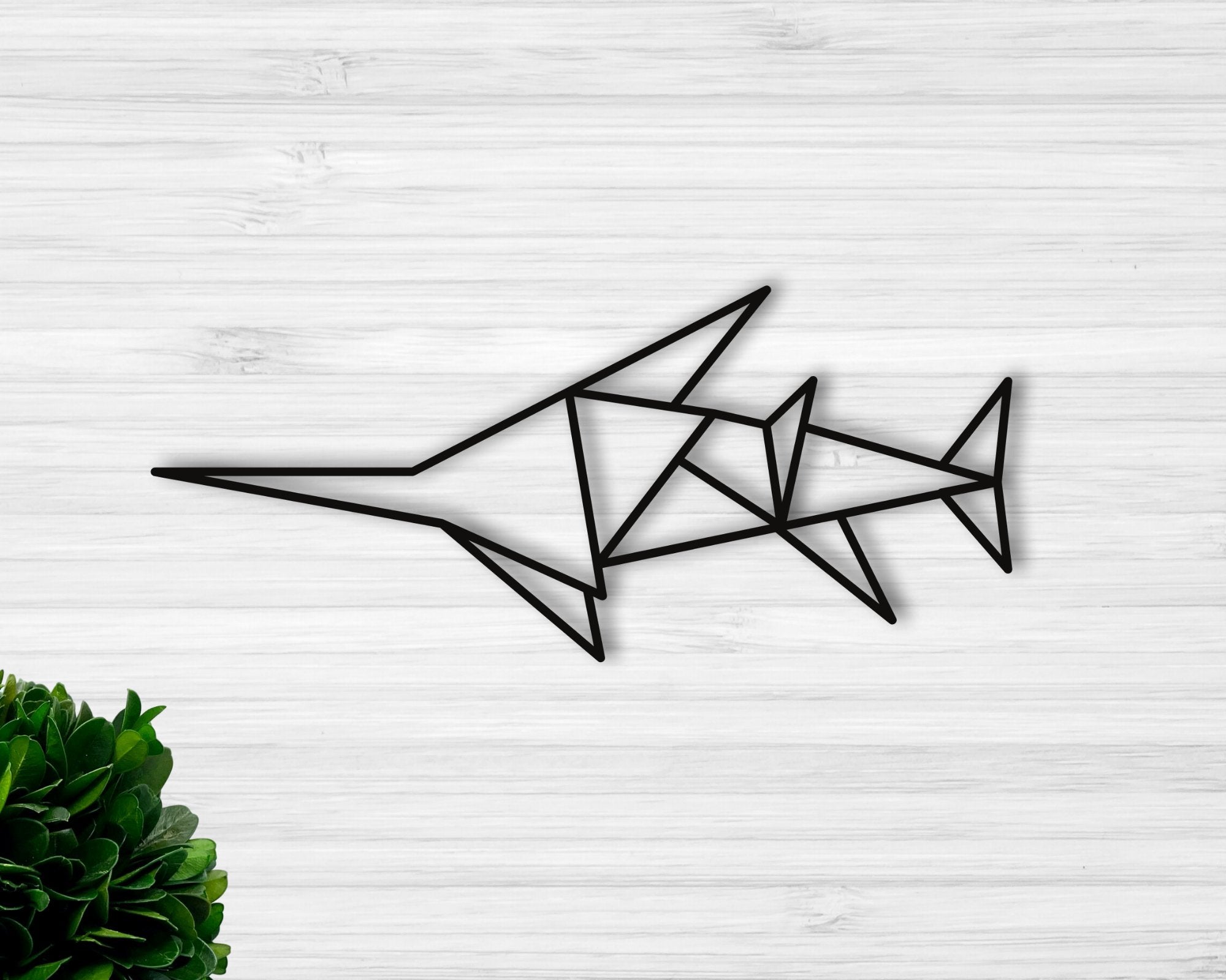 Geometric Marlin, Marlin Metal Wall Art, Beach Decor, Swordfish Metal ...