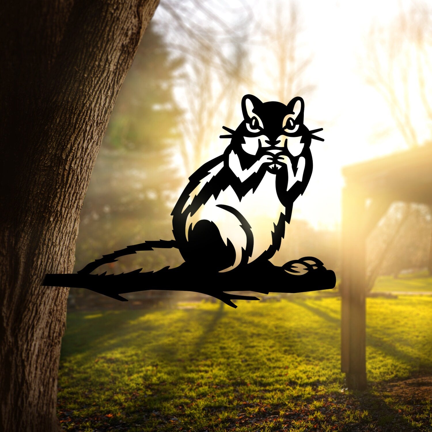 Metal Chipmunk Cheeks - Usa Steel Sign Cutout - Rustic Outdoor Home ...