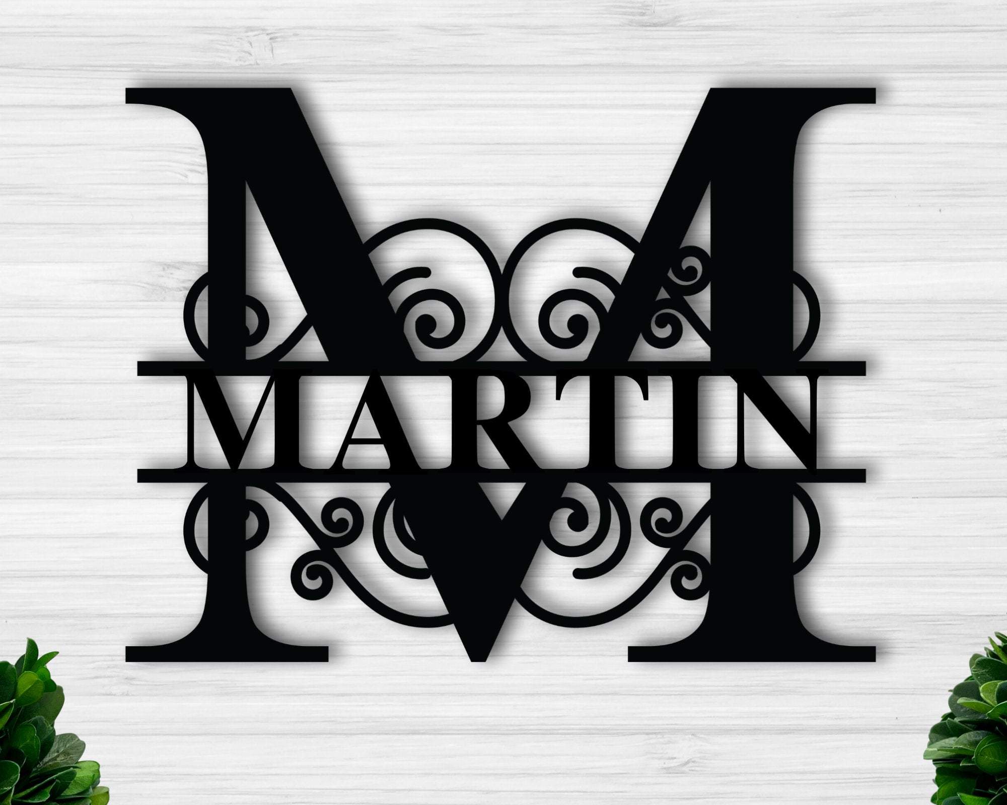 Personalized Family Name Metal Sign, Metal Name Sign, Metal Sign For ...
