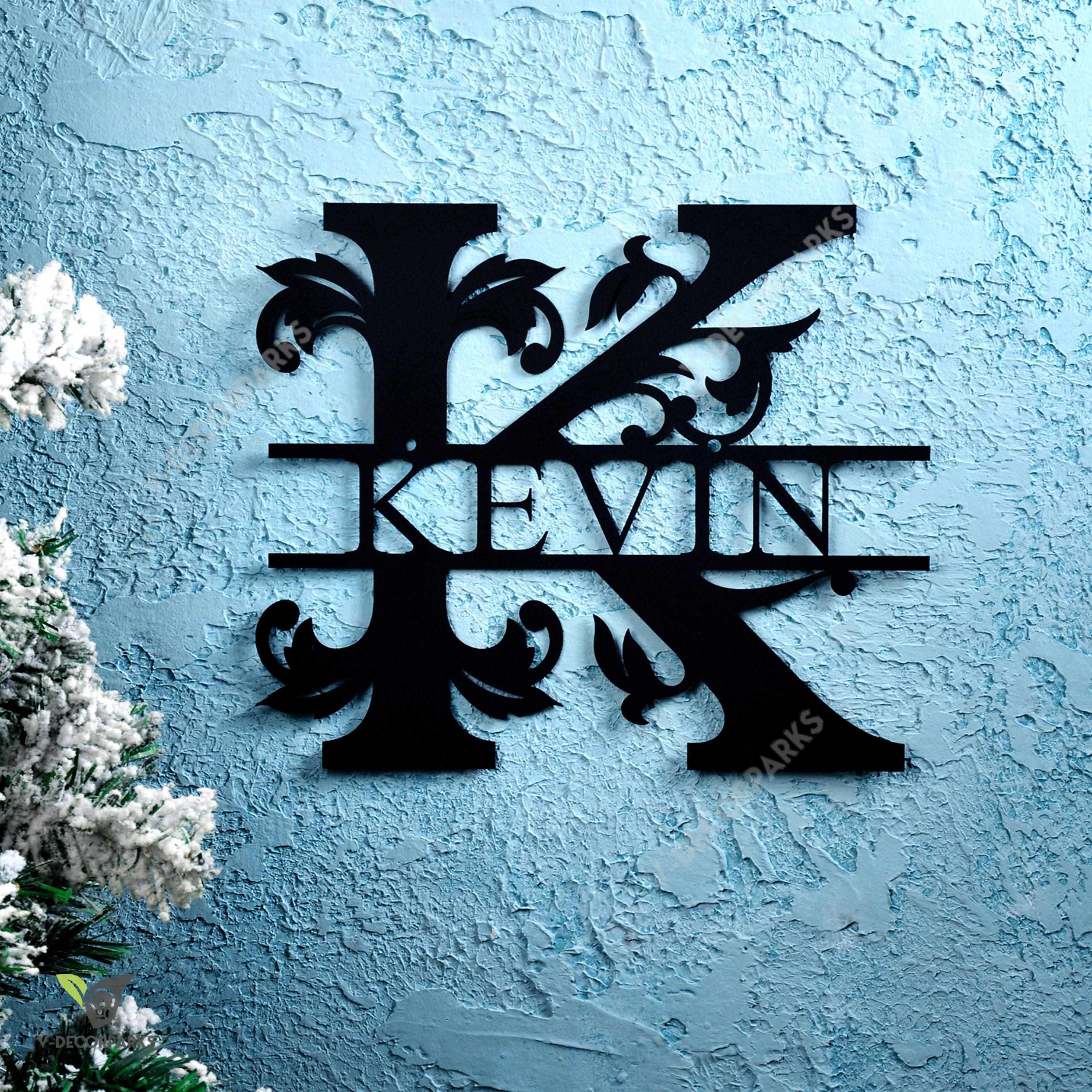 Custom Monogram,last Name Monogram,split Monogram,metal Monogram Sign ...