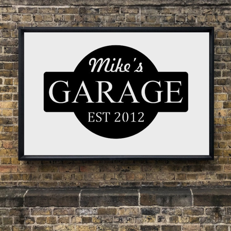 Personalized Metal Garage Sign, Garage Wall Decor, Metal Wall Decor ...