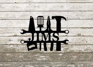 Custom Handyman Monogram-garage Sign- Housewarming Gift - Personalized ...