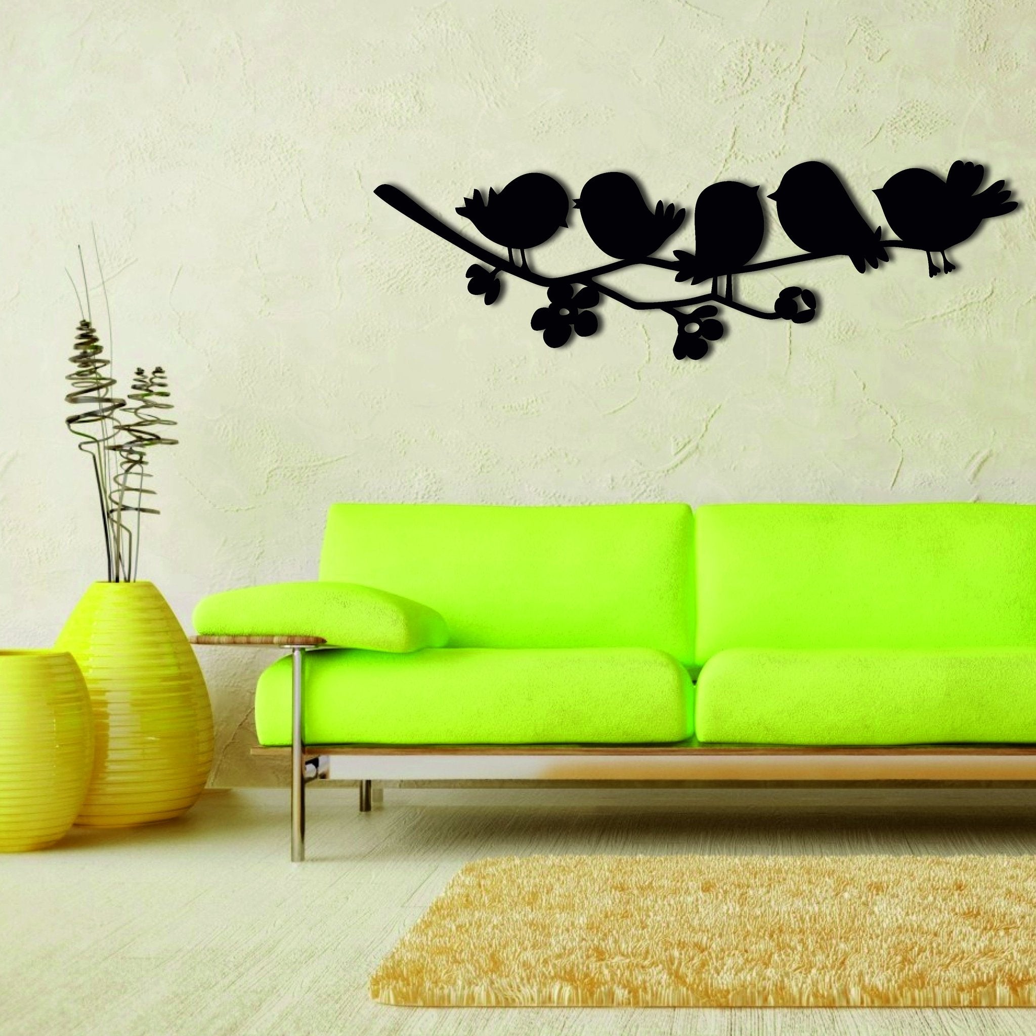 Birds Metal Wall Art, Animal Home Decor Interior Metal Sign, Office ...