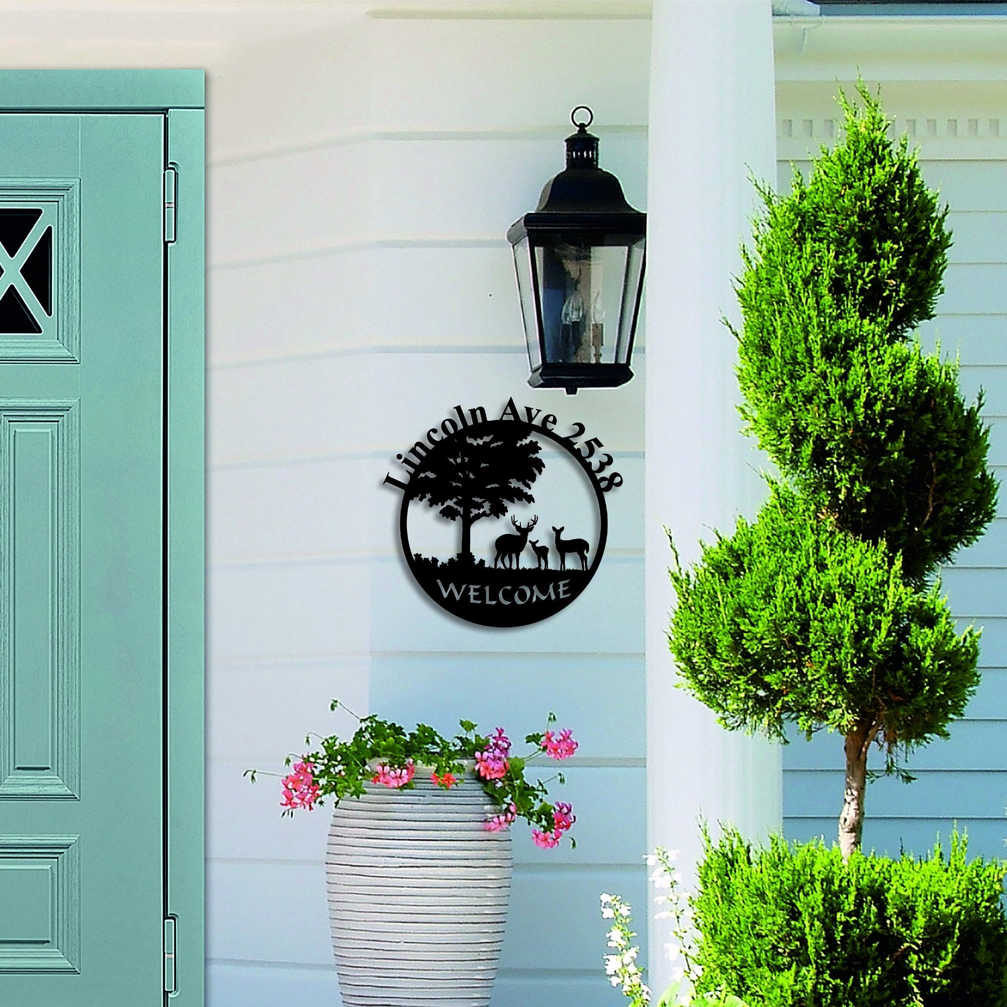 Custom Metal Address Sign, Welcome Wilderness Rustic Sign, Nature Metal ...