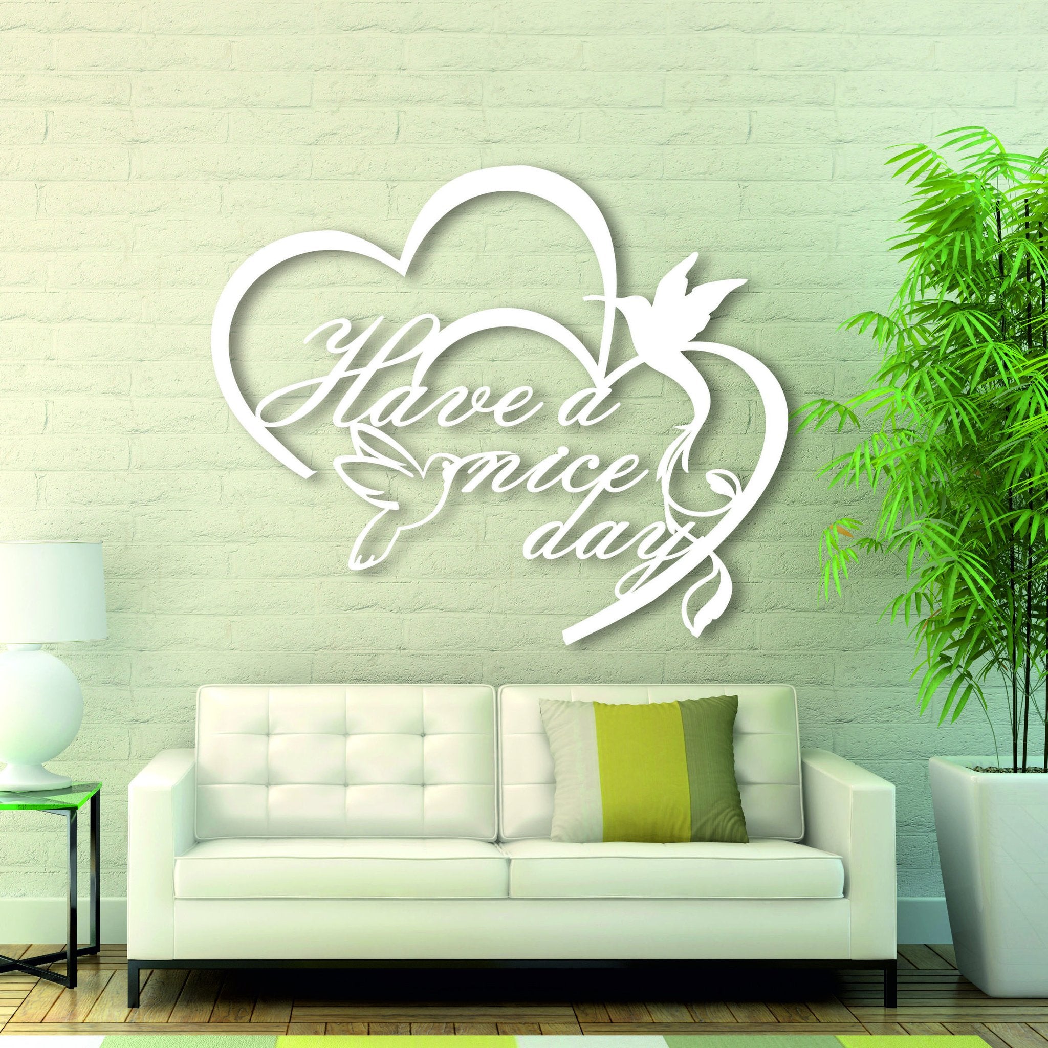 Have A Nice Day Metal Wall Art, Motivational Wall Decor, Kitchen Wall ...