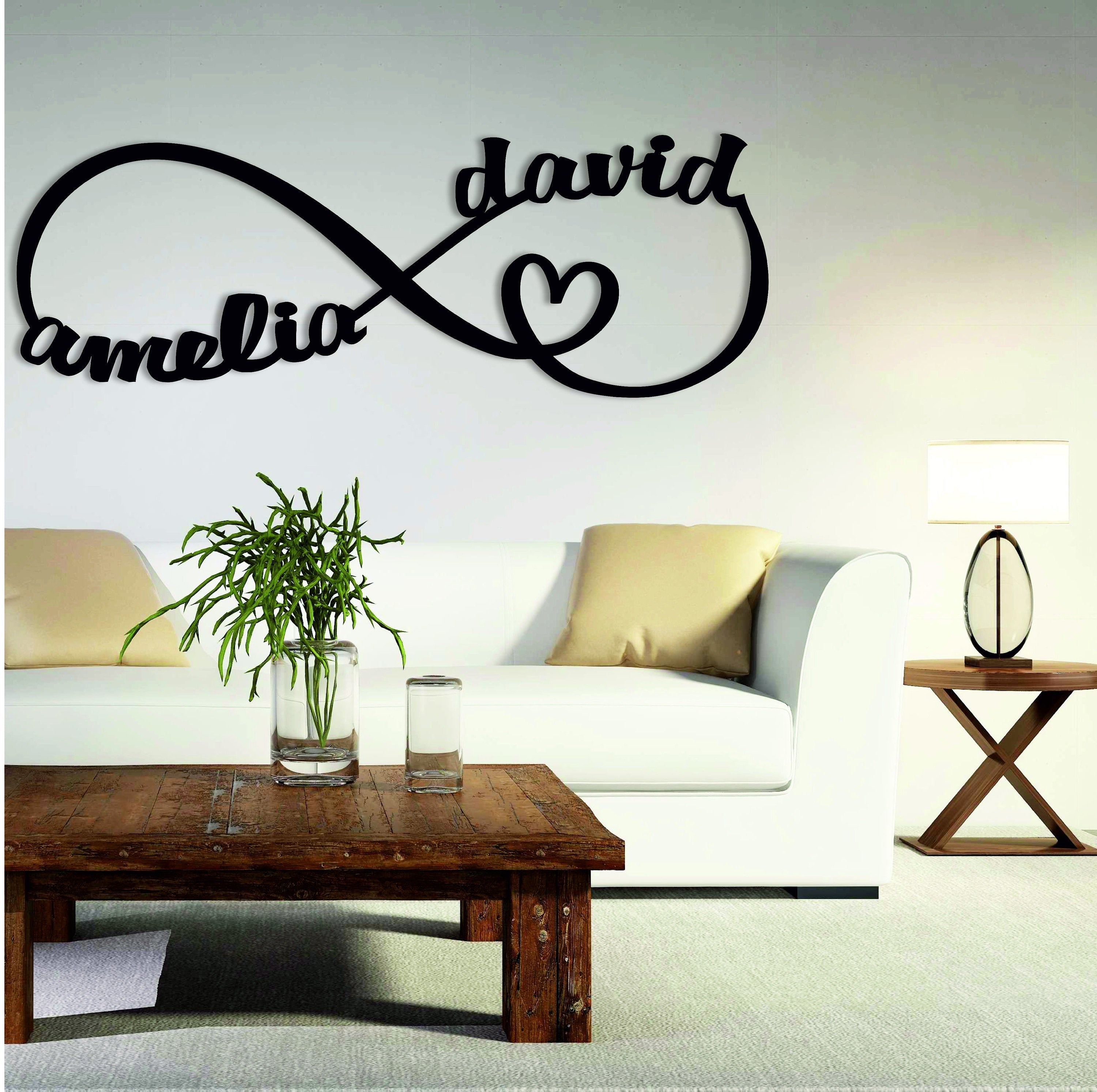 Personalized Infinity Symbol, Infinity Sign Name, Infinity Metal Sign ...