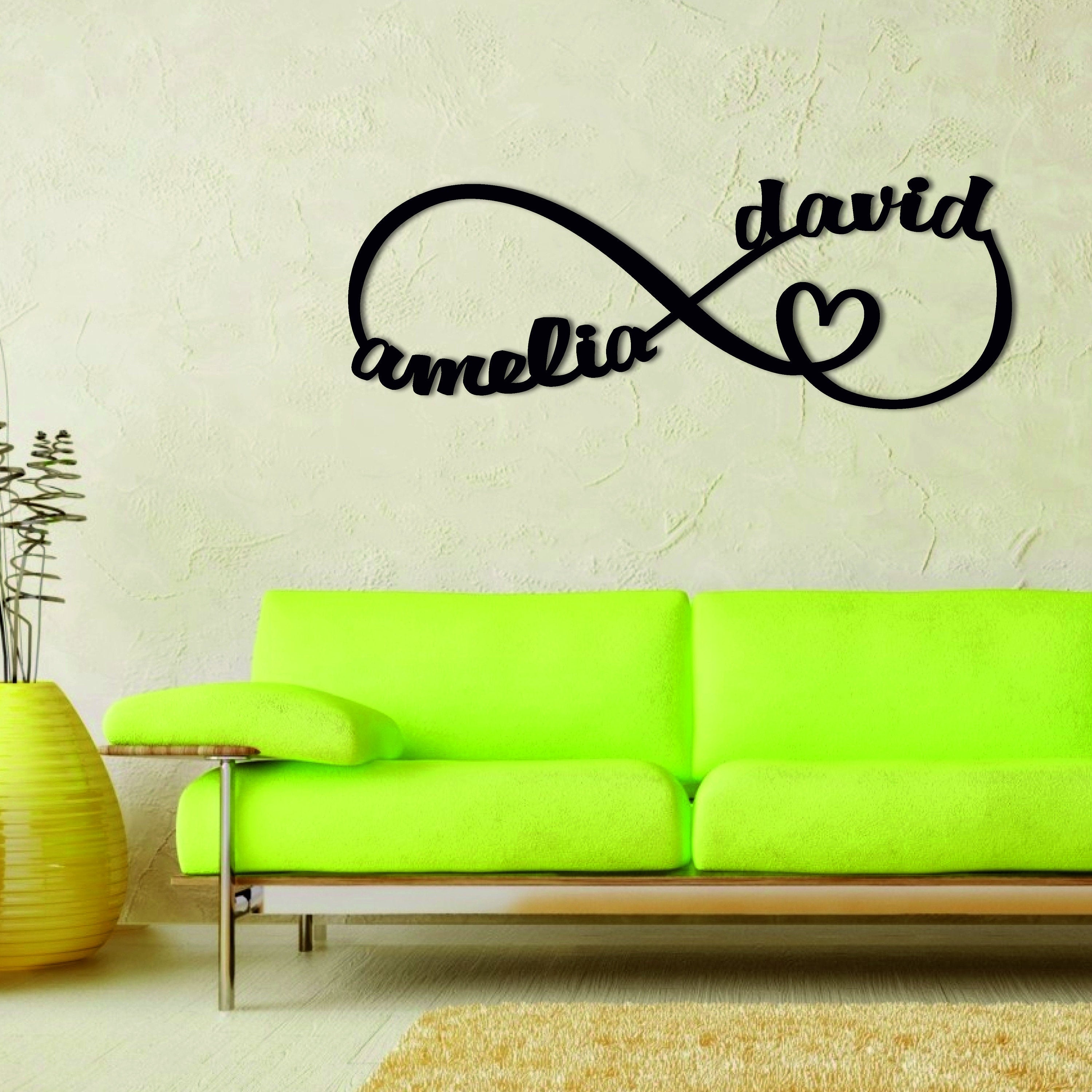 Personalized Infinity Symbol, Infinity Sign Name, Infinity Metal Sign ...