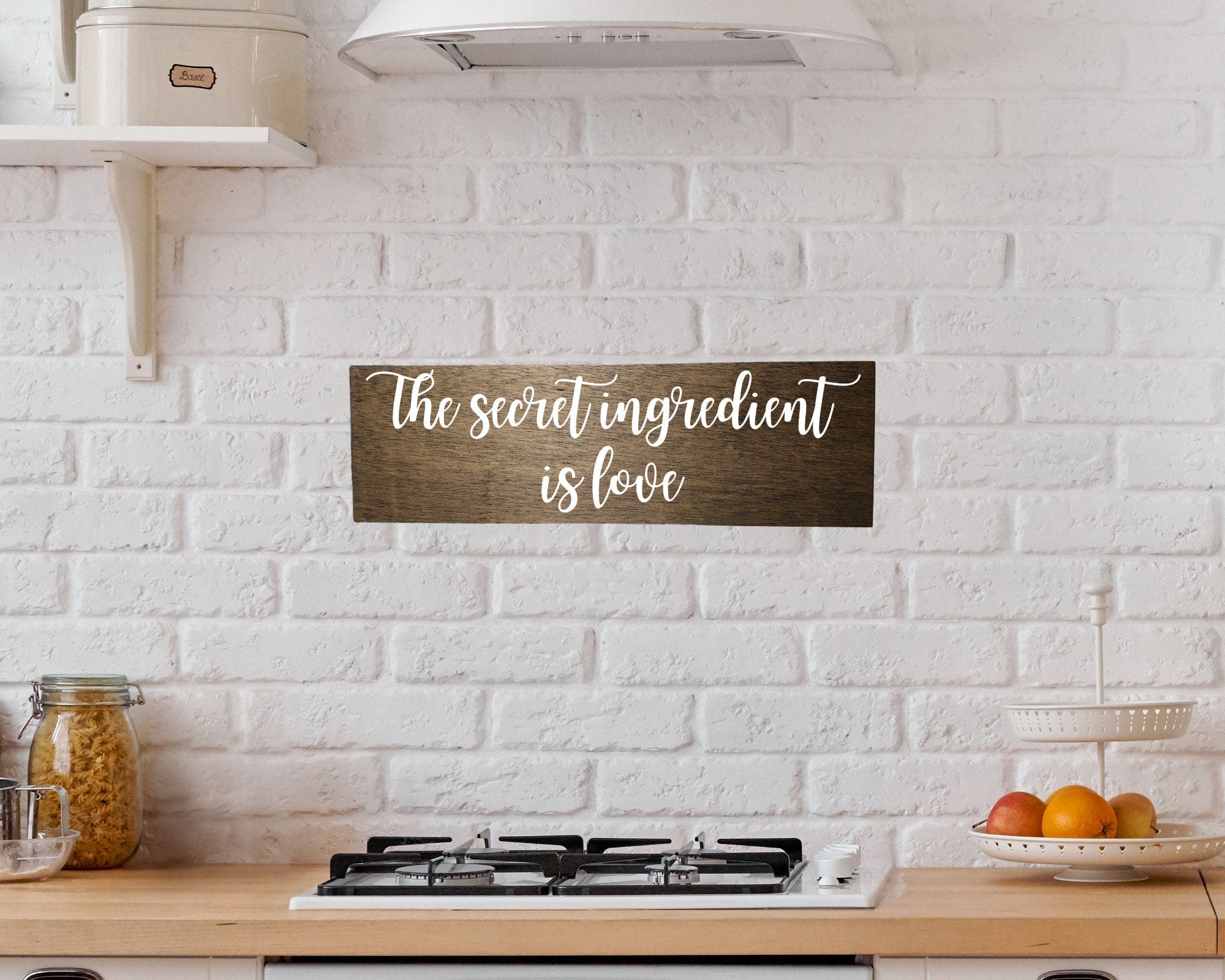 The Secret Ingredient Is Love, Wood Sign, Kitchen Decor, Love Sign ...