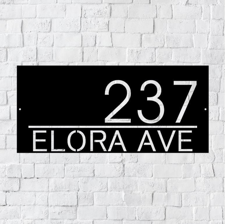 Metal House Number Sign, Modern Address, Art Decor Address Sign, Metal ...