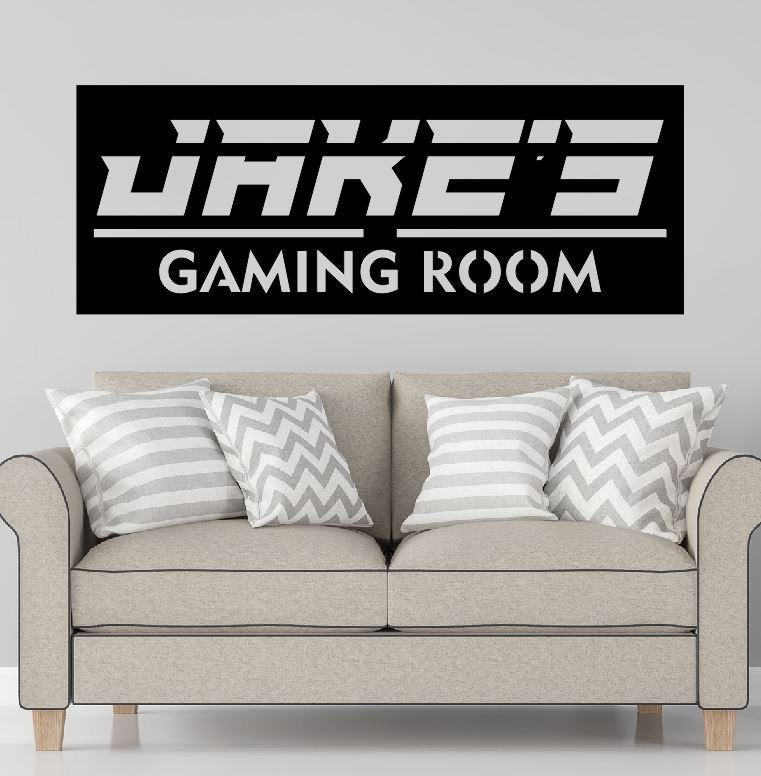 Personalized Gaming Room Sign, Bedroom Metal Art, Video Games Home ...