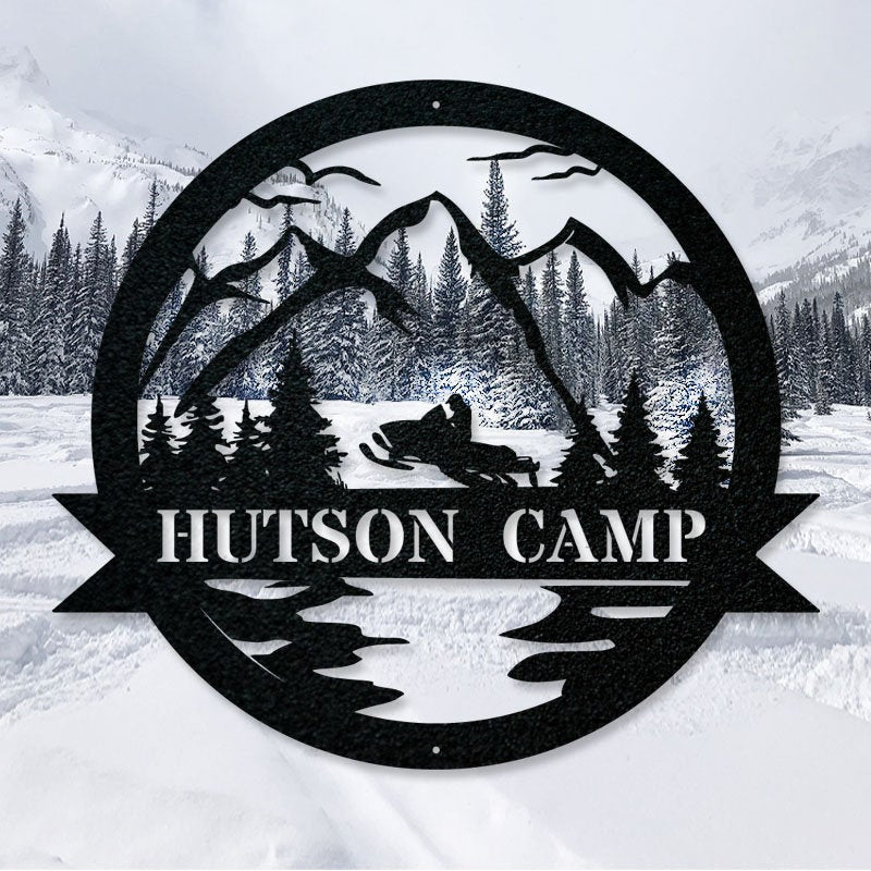 Personalized Snowmobile Metal Wall Art Hanging, Great Outdoor Sign ...