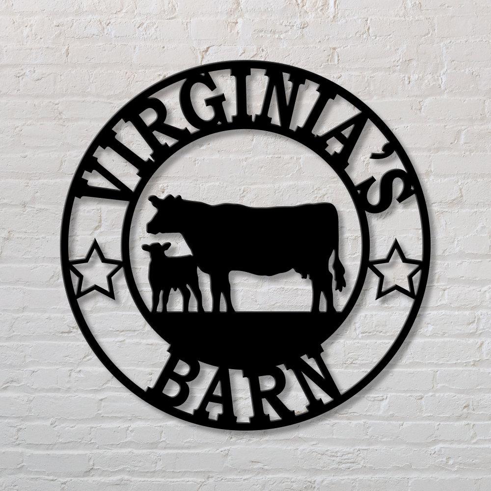 Cow And Calf Metal Sign - Housewarming Gift - Door Hanger - Wedding ...
