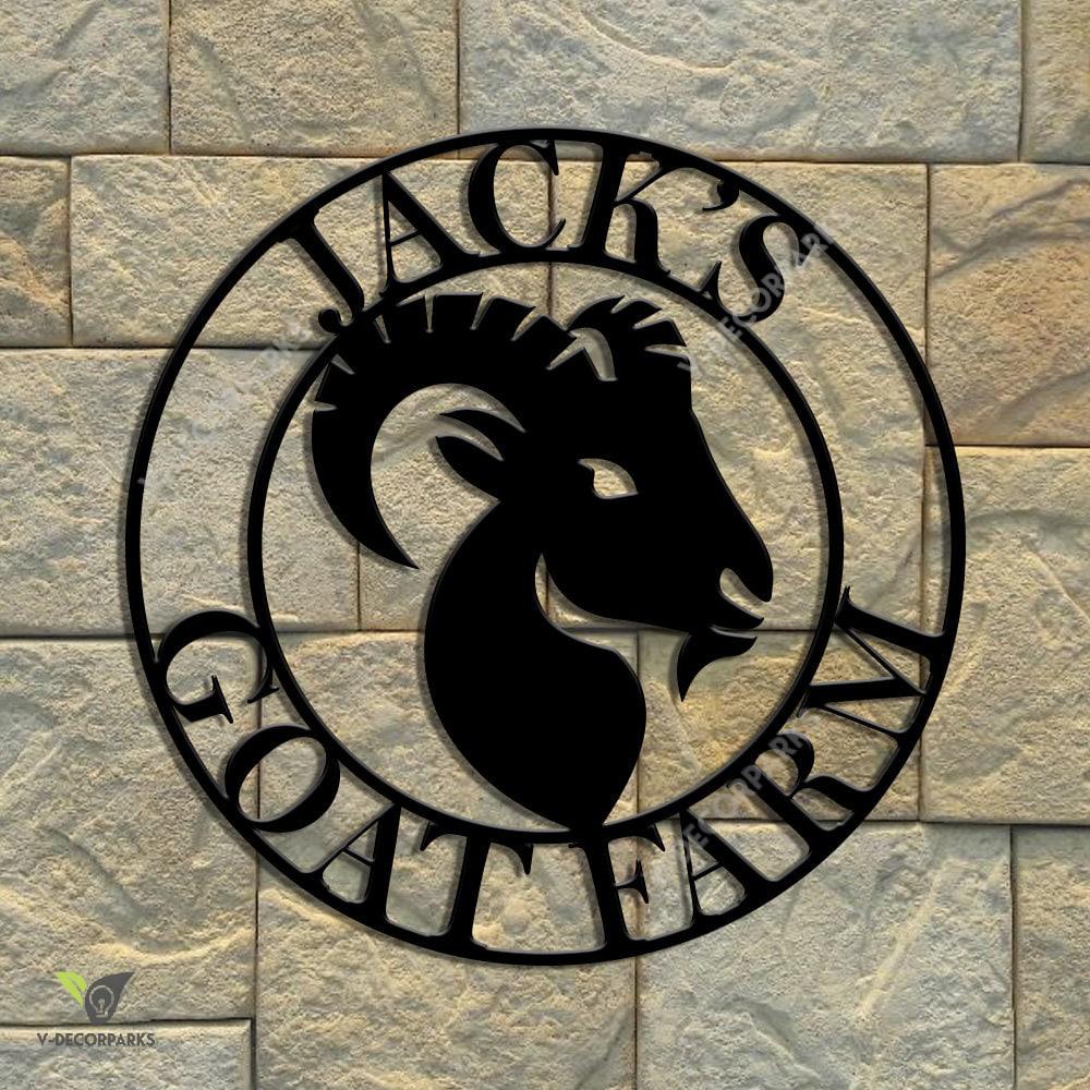 Goat Farm Theme Sign Wall Art, Goat Farm Sign, Goat Farm Metal Sign ...