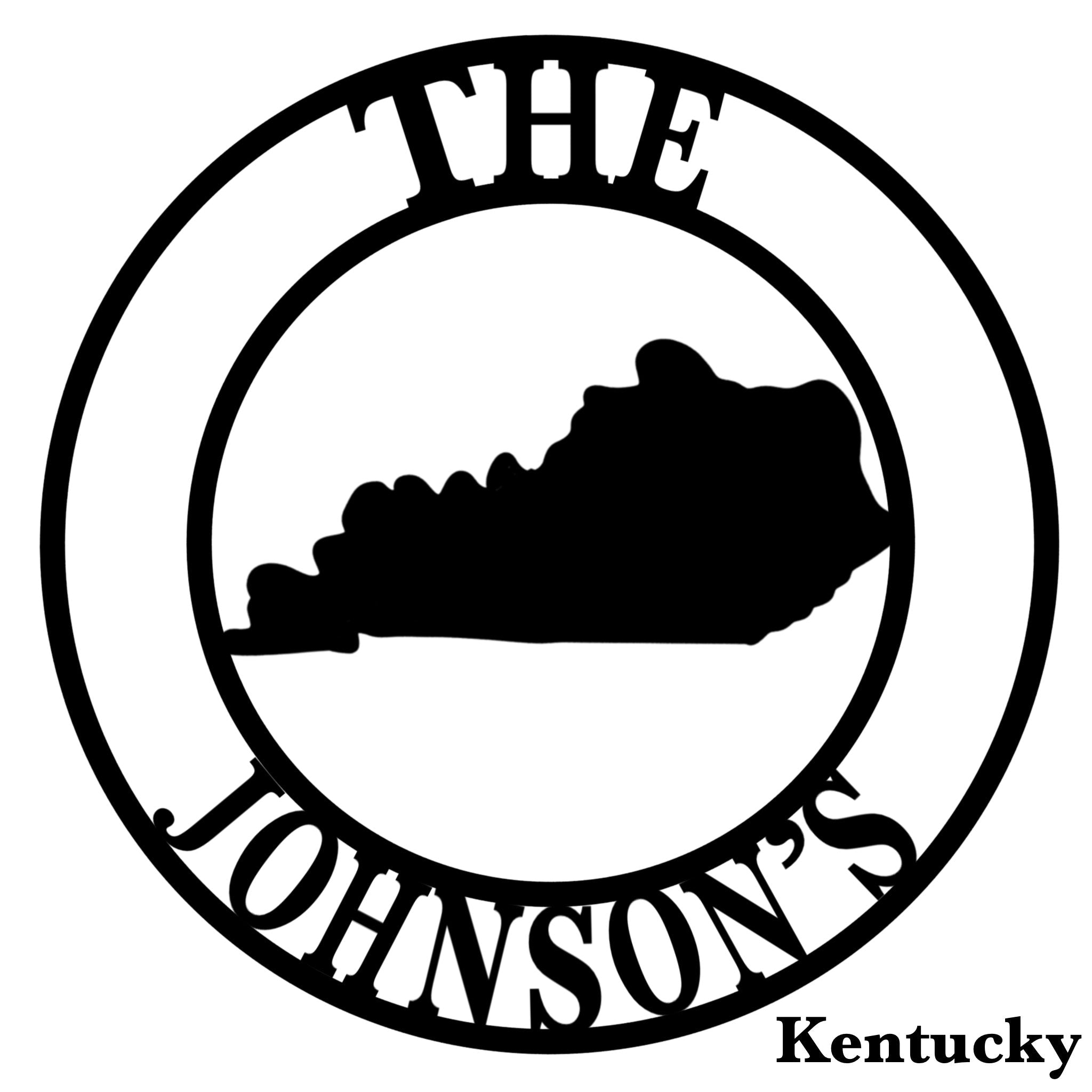 Kentucky State Monogram Cut Metal Sign, Wall Decor Metal Sign, Home ...