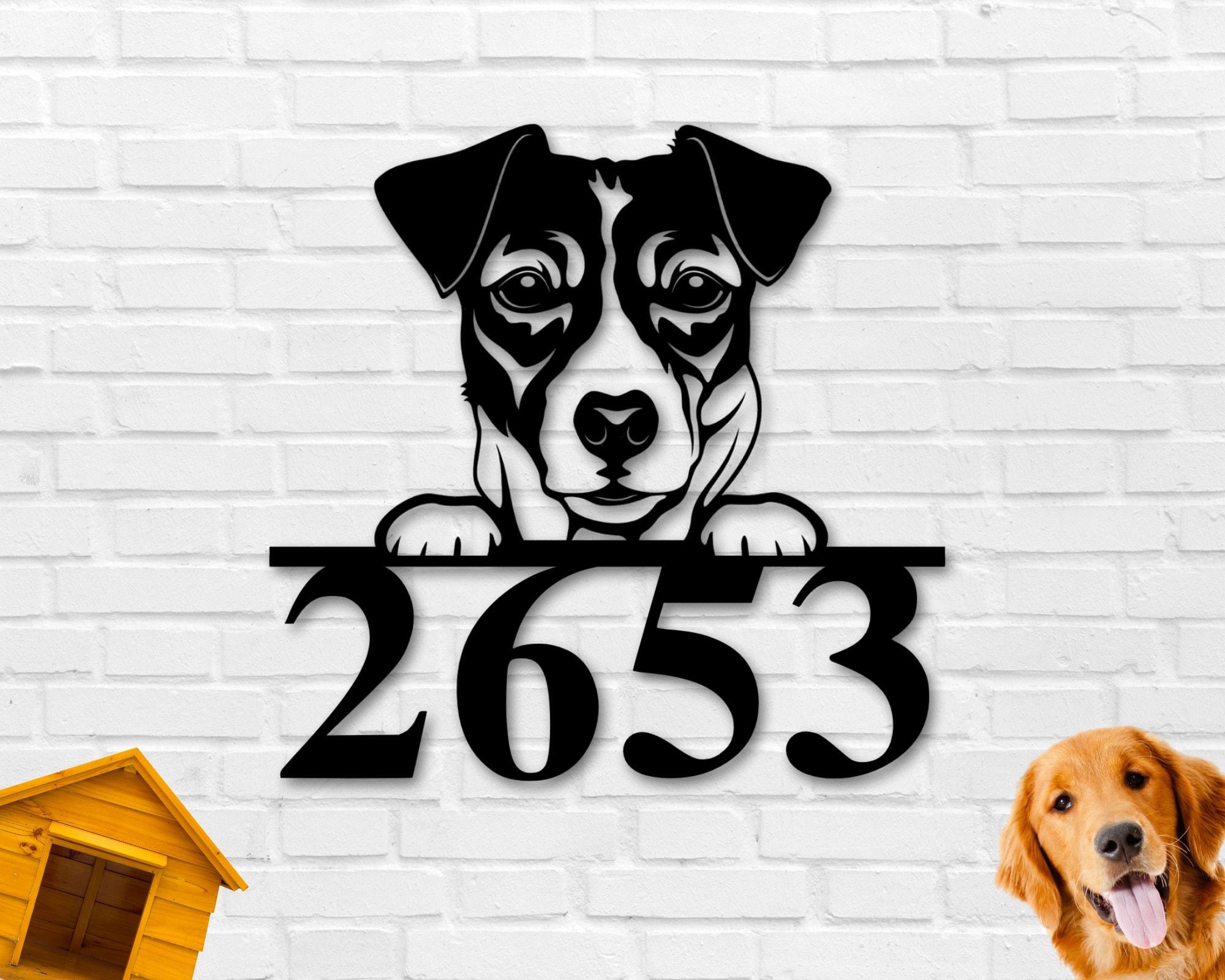 Custom Address Sign, Dog Address Sign, Metal Sign, Address Numbers, Dog ...