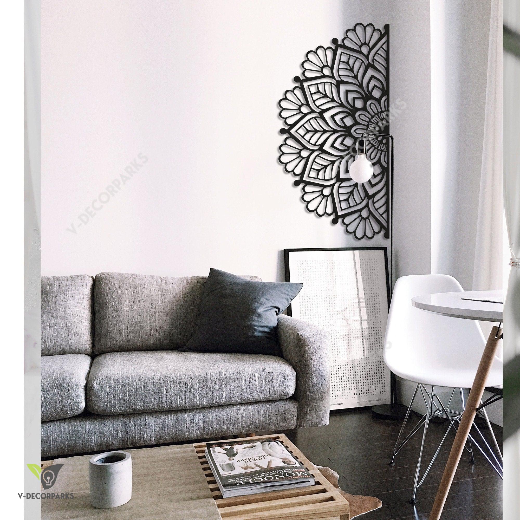 Mandala Metal Wall Art, Metal Mandala Lotus Wall Decor, Lotus Metal ...