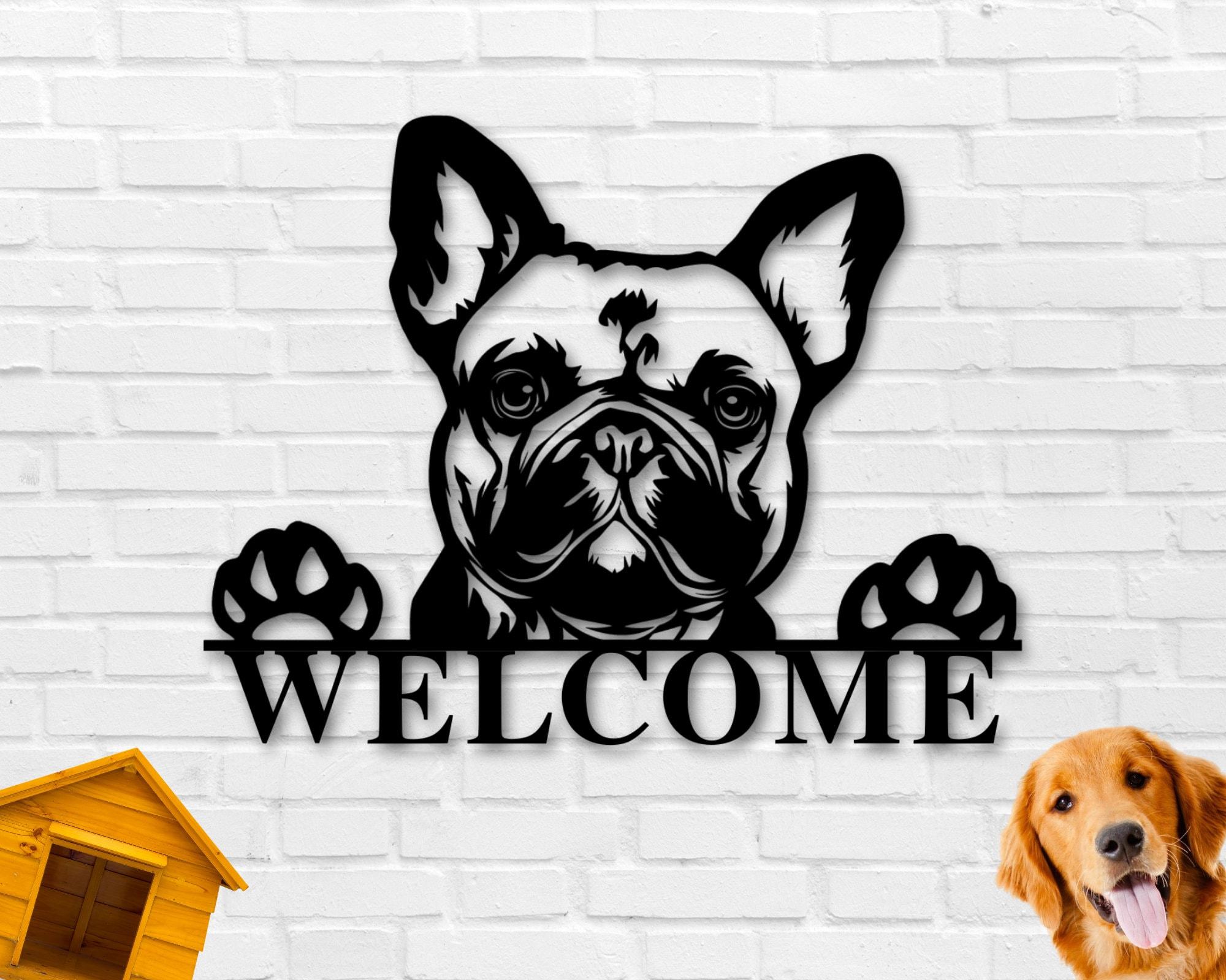 Dog Welcome Sign, Front Porch Sign, Welcome Metal Sign, Metal Dog Breed ...