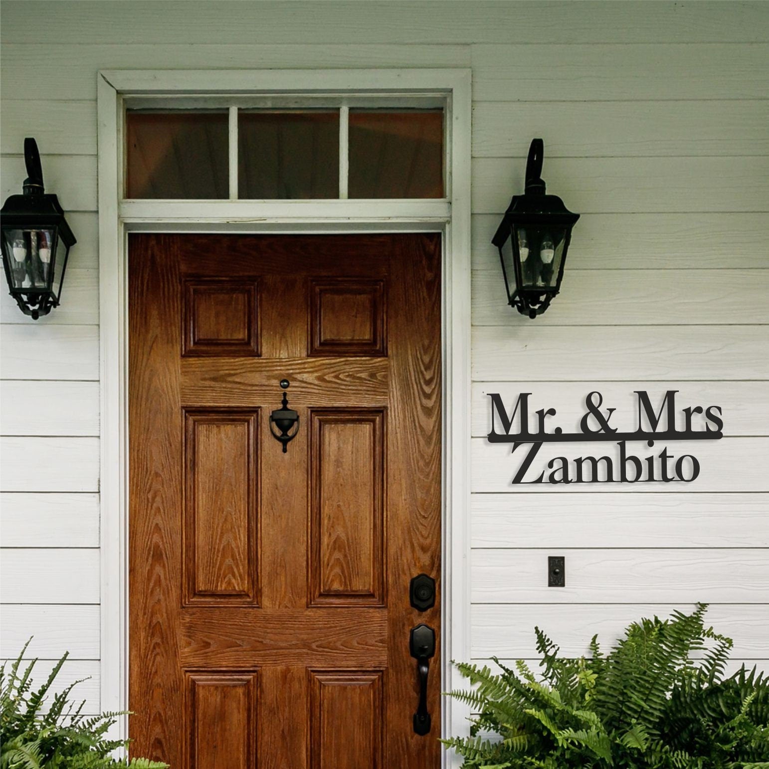 Personalized Metal Door Name Wall Art, Family Name Wall Art, Metal Door ...