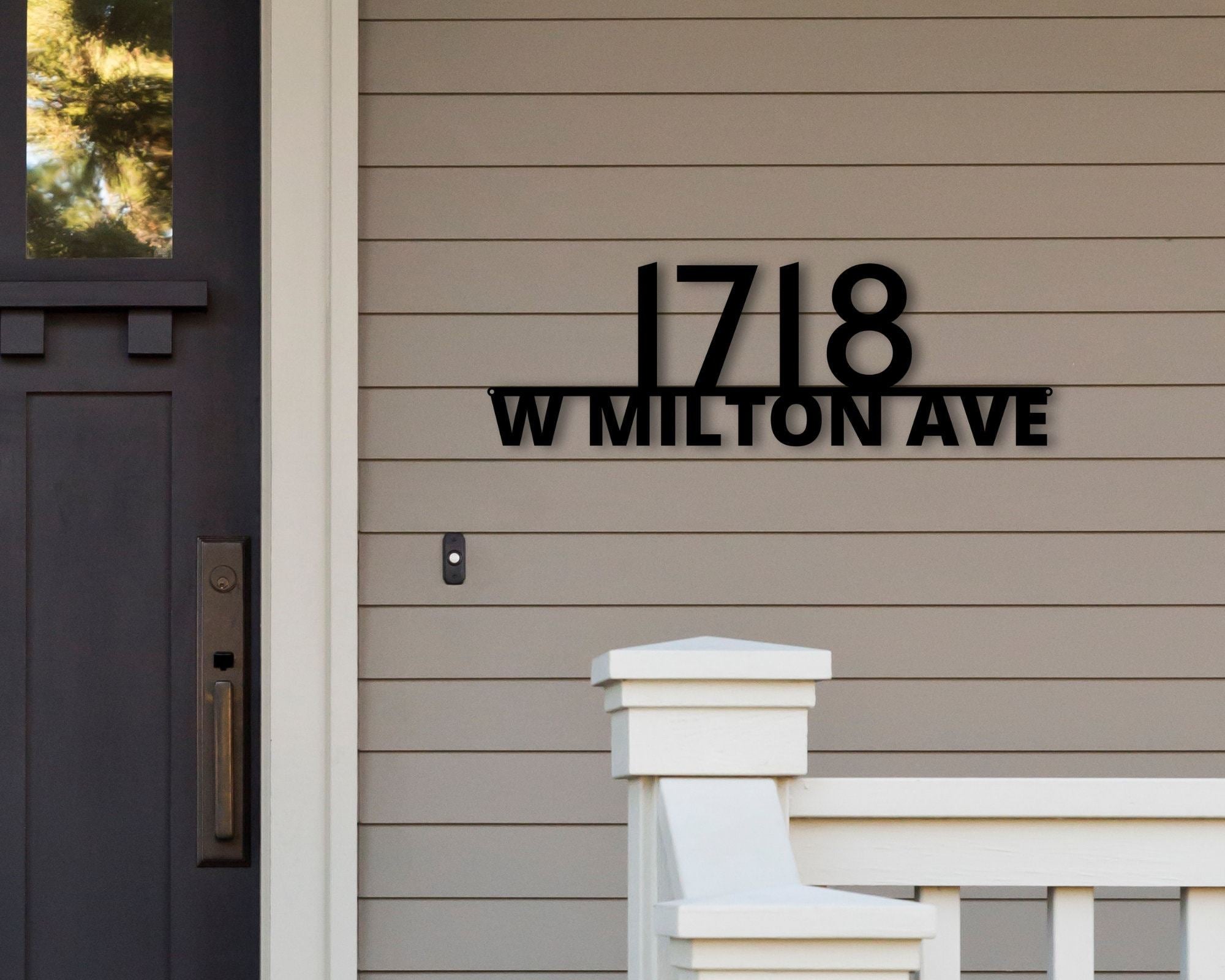 Metal Address Sign For House - Address Signs - House Number Plaque ...