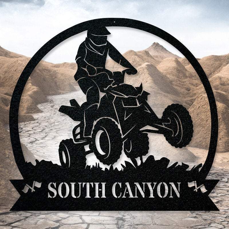 Atv Metal Monogram Sign, Custom Metal Sign | Nalaprint