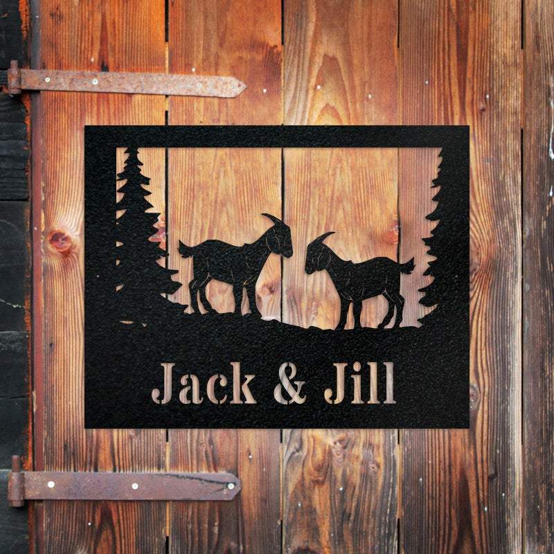Goat Farm Sign, Dwarf Goat Sign Cut Metal Sign | Nalaprint