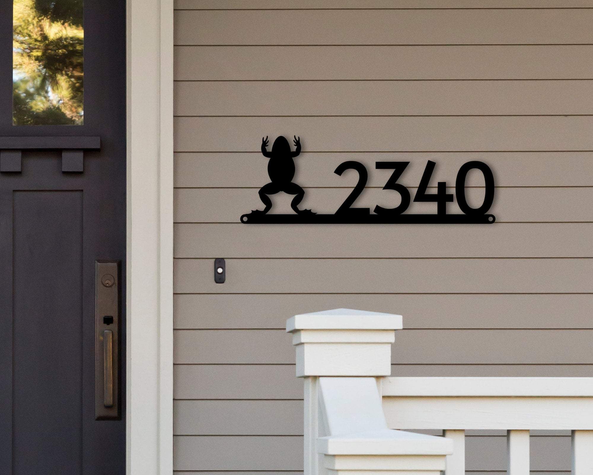 Frog Address Sign, Frog Metal Sign, Metal Frog Sign, Tree Frog Sign ...