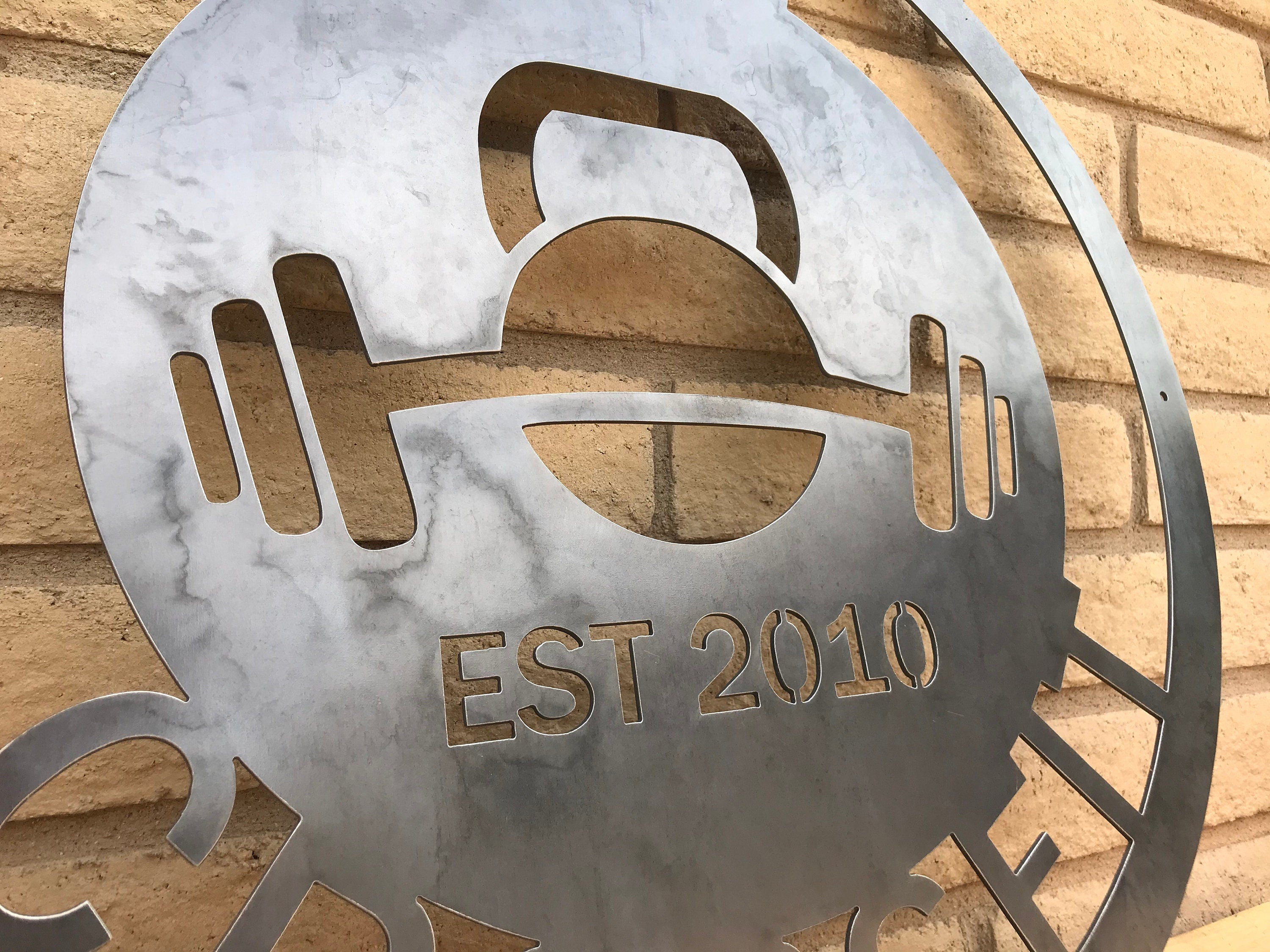 Gym Sign, Personalized Home Gym Sign, Custom Metal Gym Sign, Home Gym ...