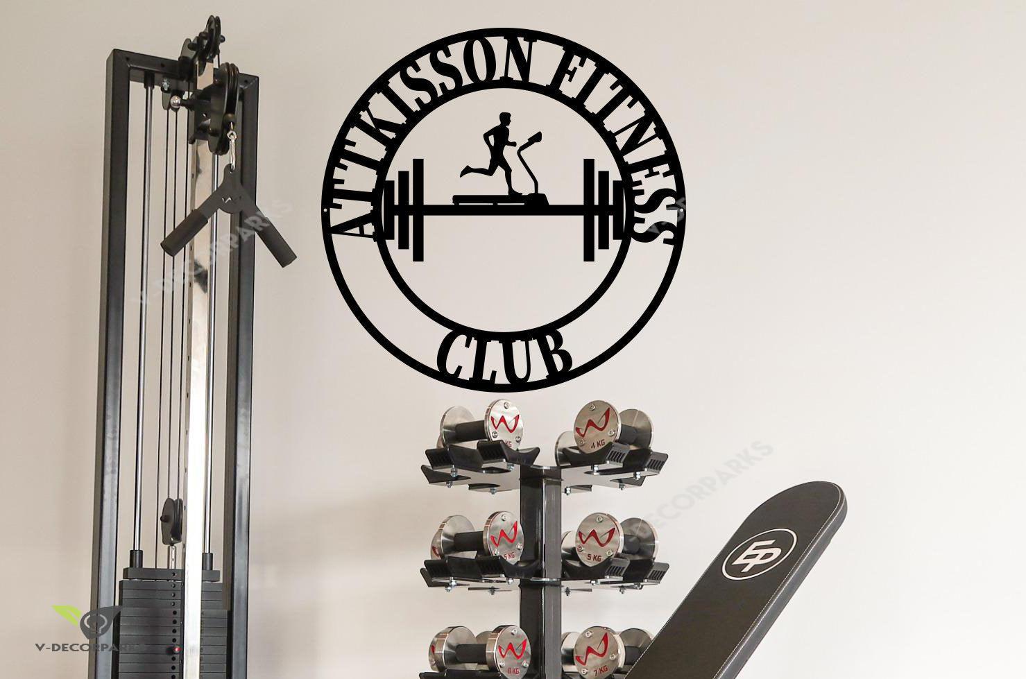 Personalized Gym Name Sign - Cross Fit Sign - Custom Muscle Name Sign ...