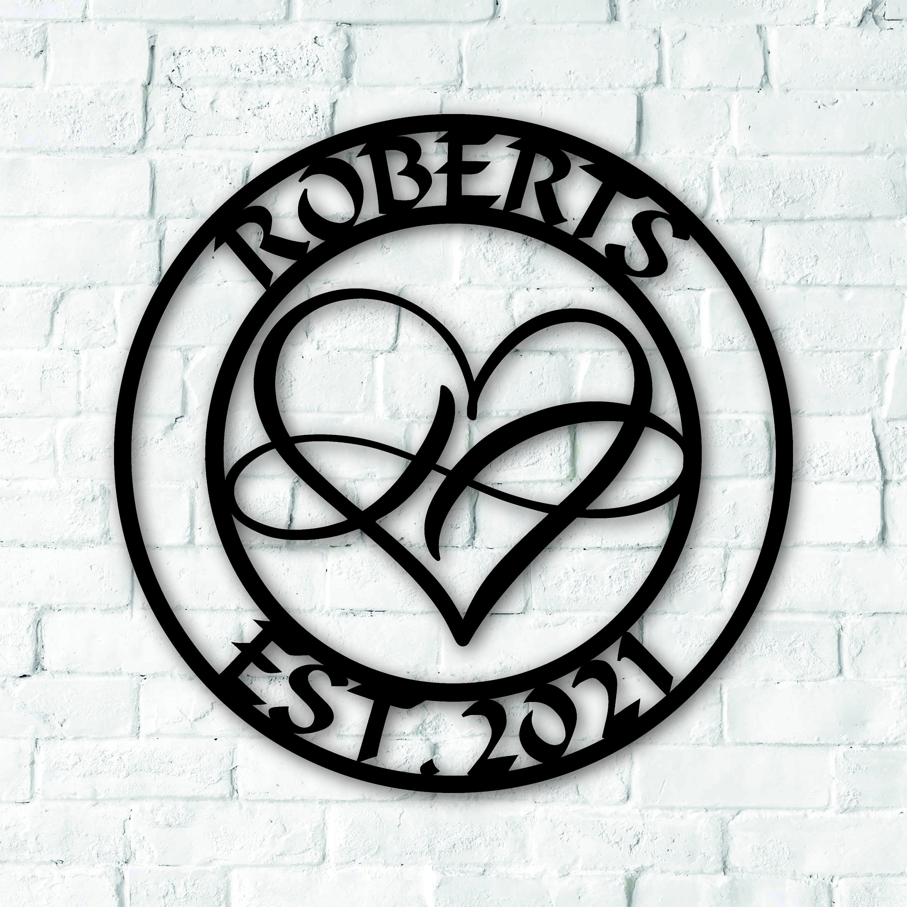 Custom Infinity Love Metal Family Sign, Personalized Metal Wall Decor ...