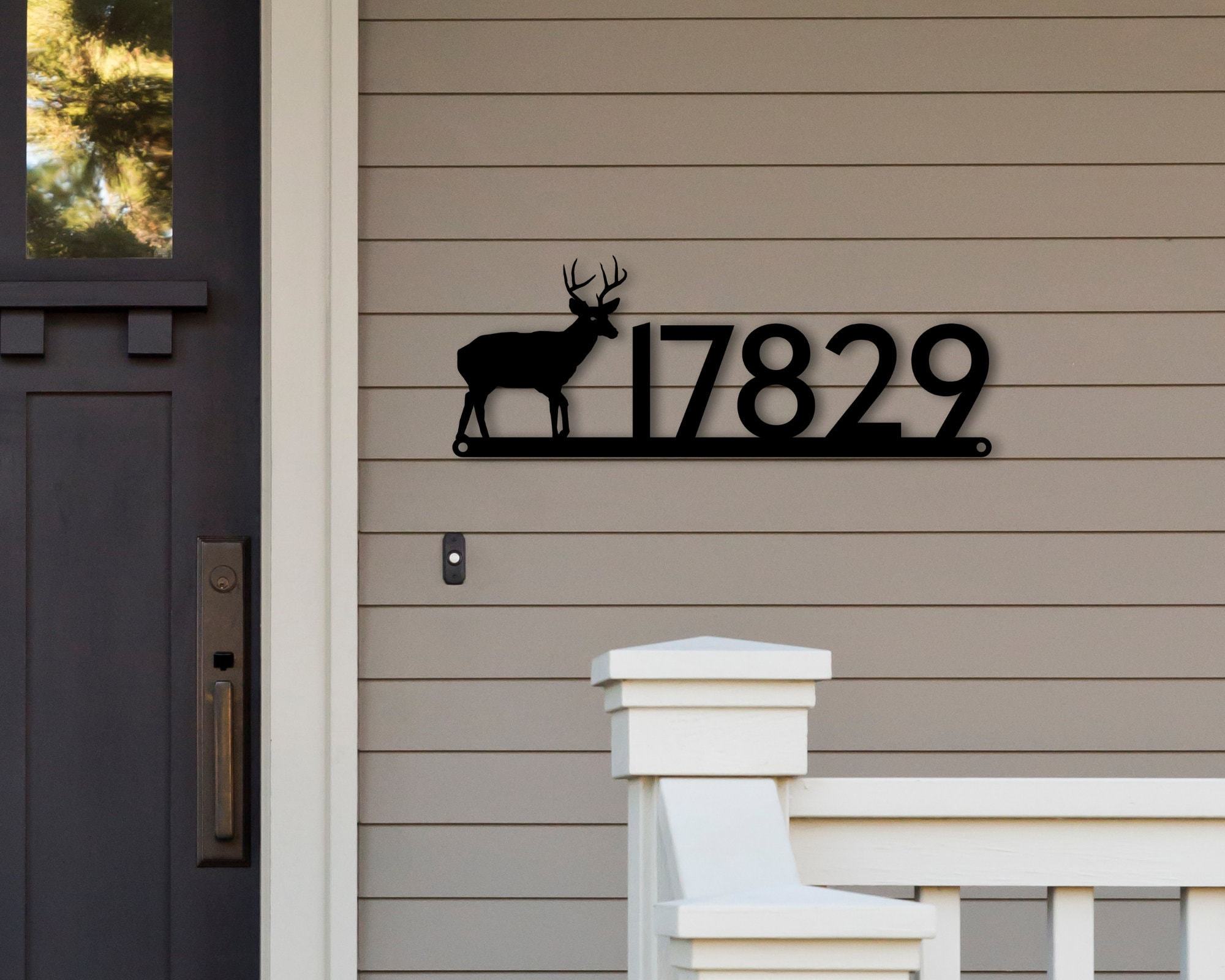 Deer Address Sign, Metal Deer Sign, Deer Sign, Custom Deer House ...
