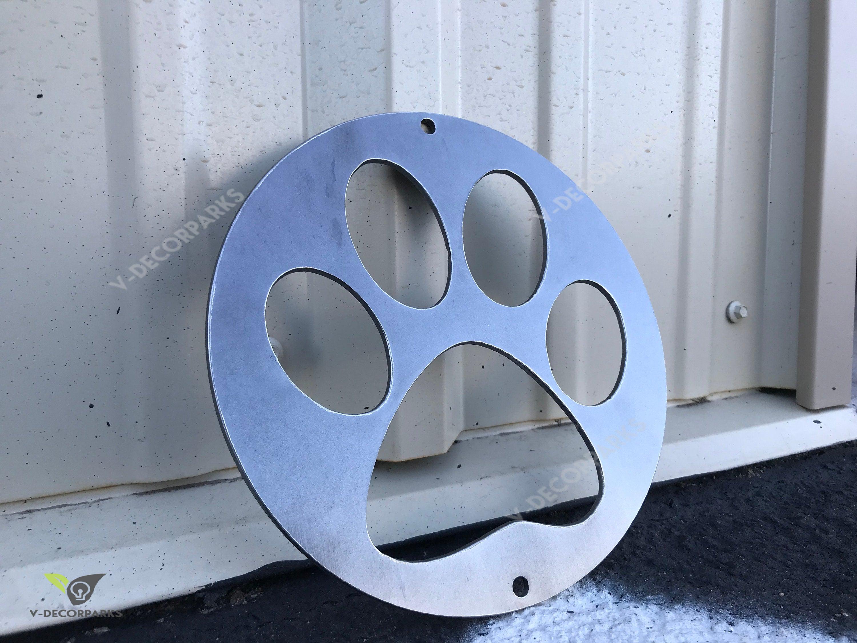 Metal Family Dog Sign, Metal Dog Sign, Front Porch Sign, Paw Sign ...