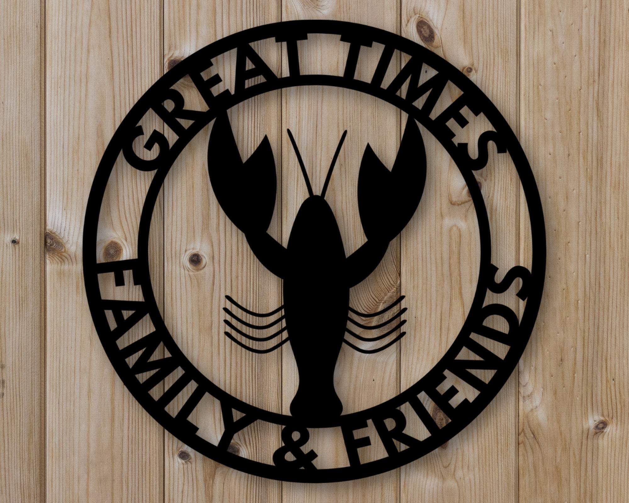 Crawfish Sign, Outdoor Sign, Crawfish Boil Sign, Outdoor Kitchen Metal ...