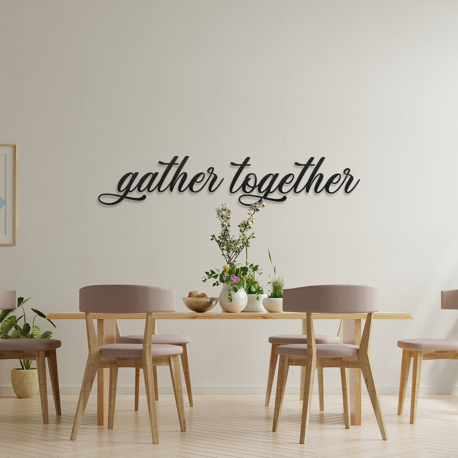 Gather Together Metal Wall Sign - Gather Metal Wall Art, Metal Wall ...