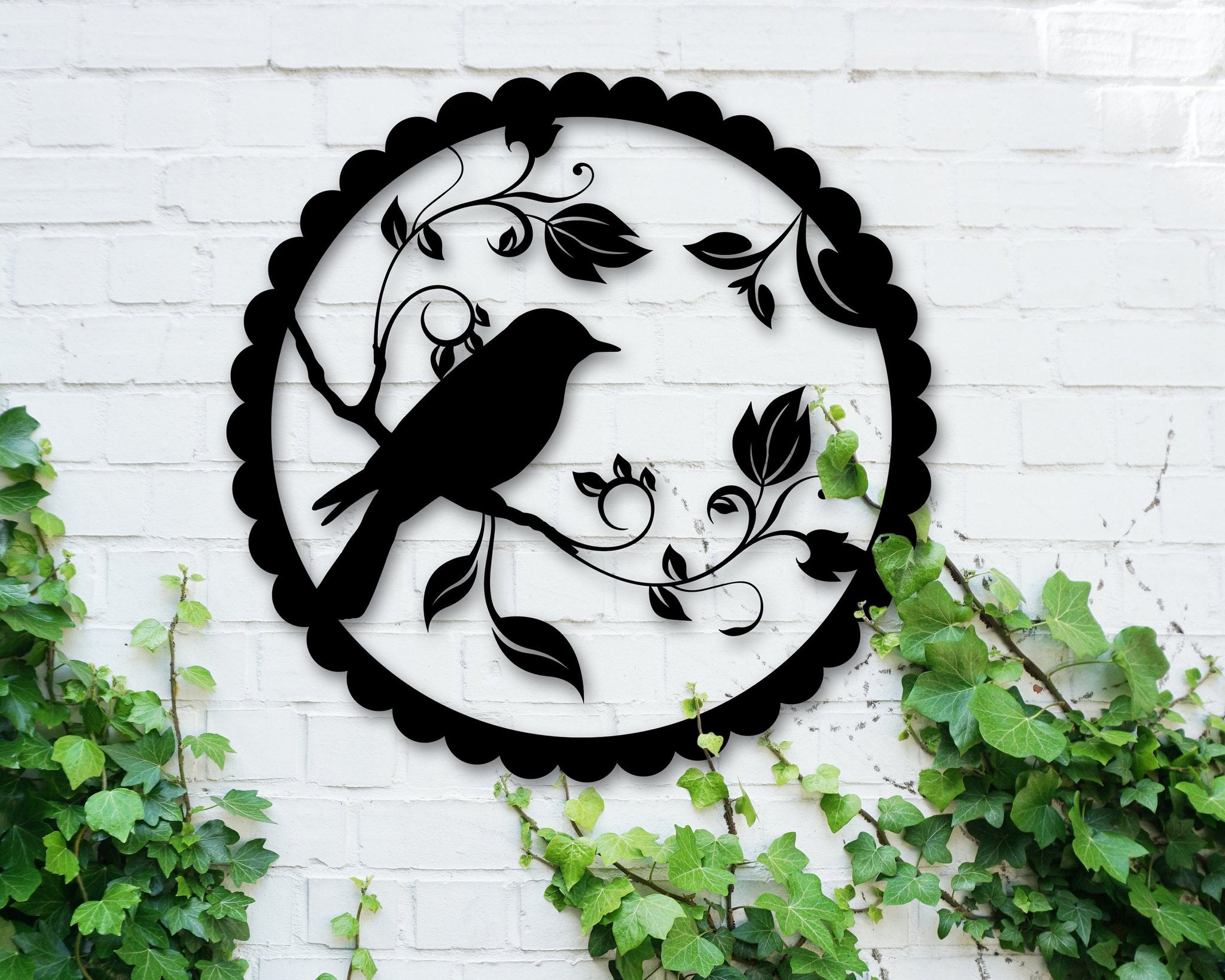 Bird Circle Metal Sign, Metal Wall Art, Metal Signs, Home Decor ...
