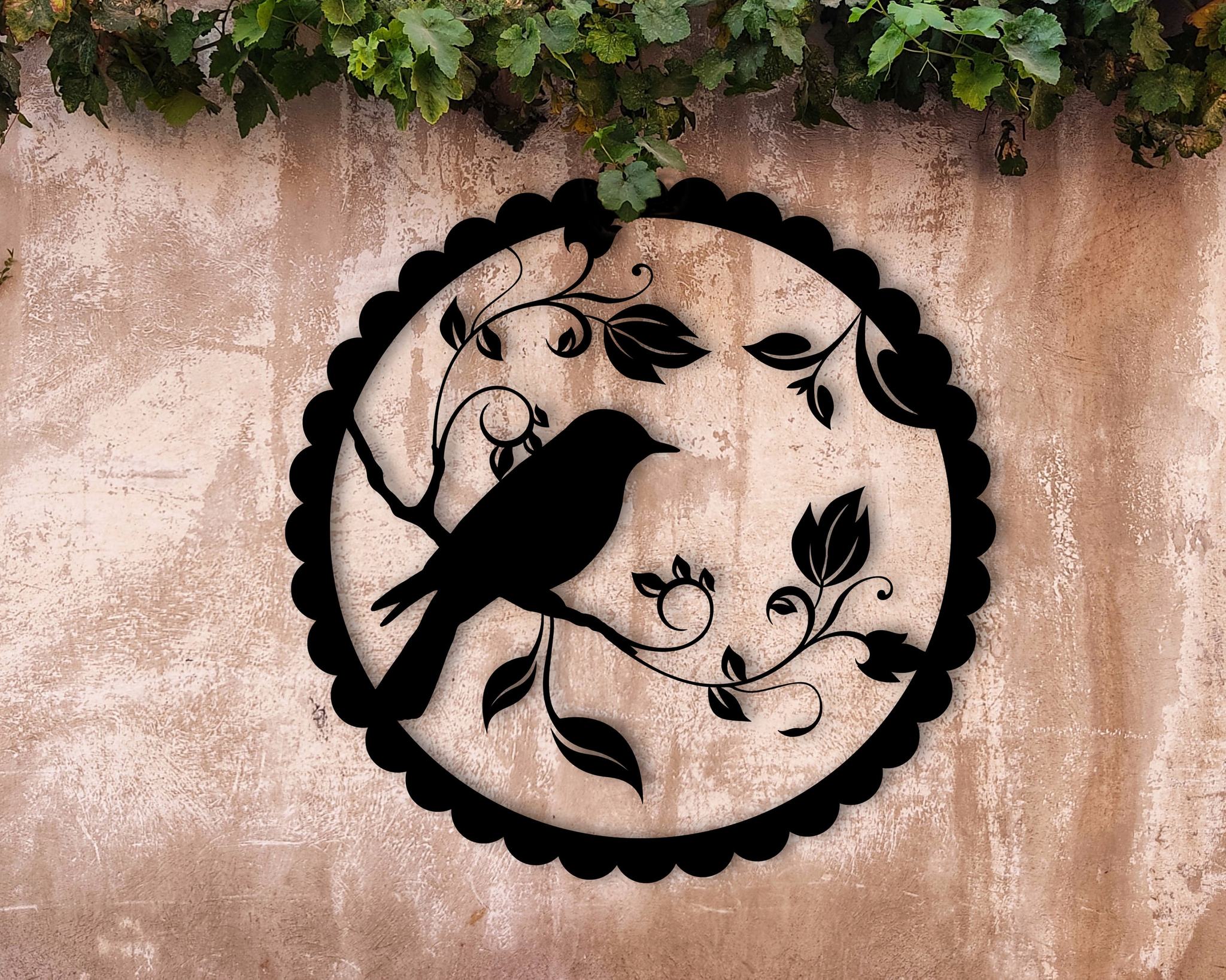 Bird Circle Metal Sign, Metal Wall Art, Metal Signs, Home Decor ...