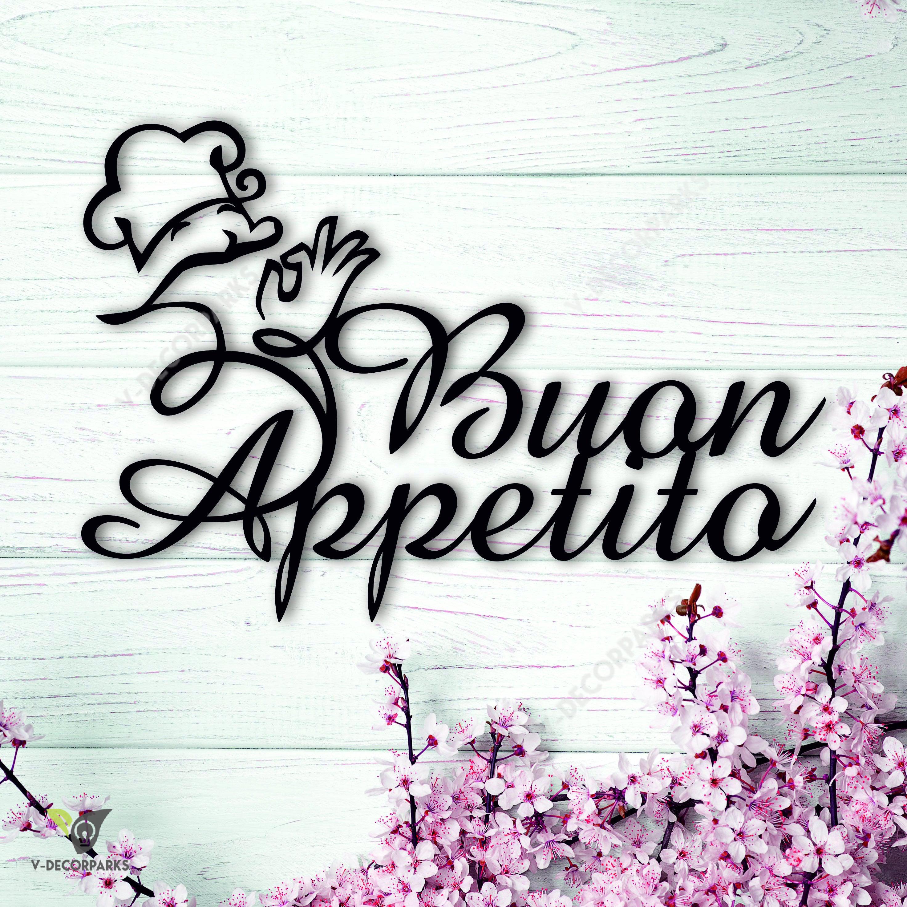 Buon Appetito Metal Sign, Kitchen Wall Decor, Mothers Day Gift, Dining ...
