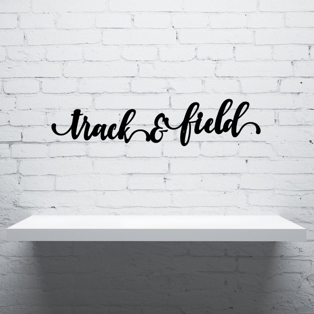 Track & Field Sign Cut Metal Sign, Wall Decor Metal Sign, Home Decor ...