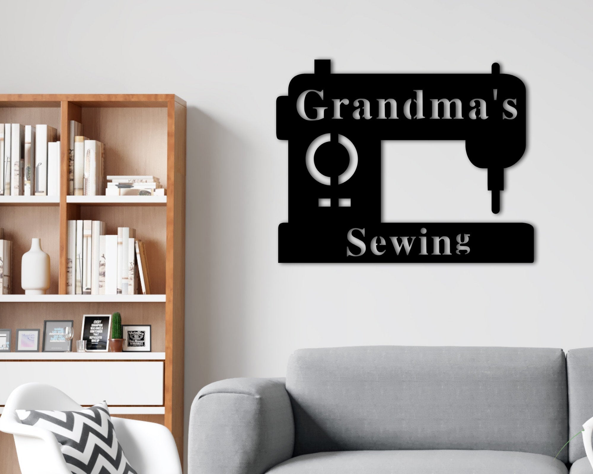 Sewing Room Metal Sign, Custom Sewing Machine Sign, Personalized Mother ...
