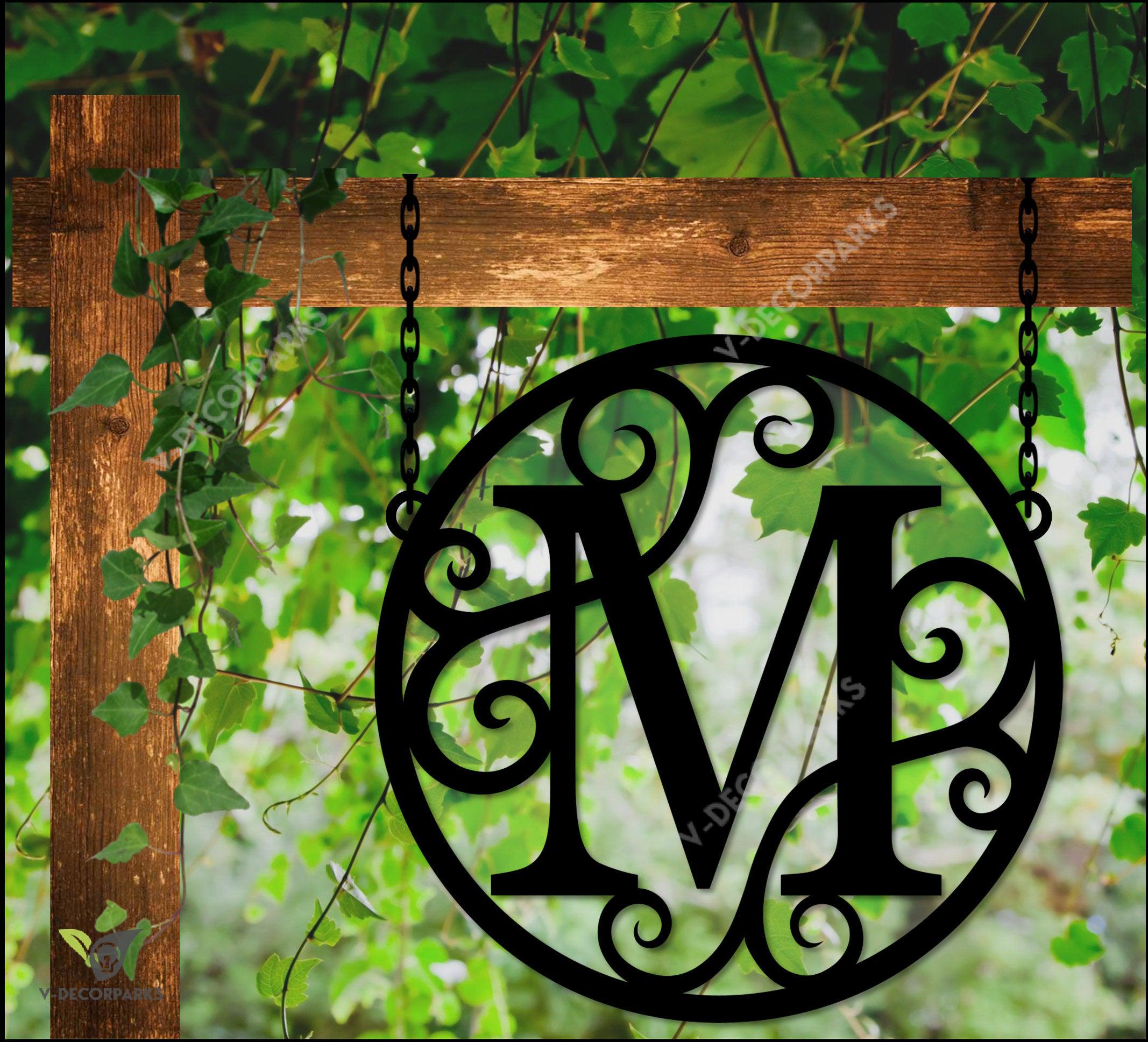 Monogram, Metal Sign, Personalized Gift, Housewarming Gift, Metal ...